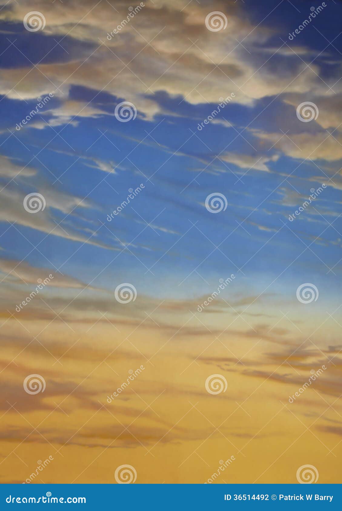Sunset and blue sky stock photo. Image of clouds, altocumulus - 36514492