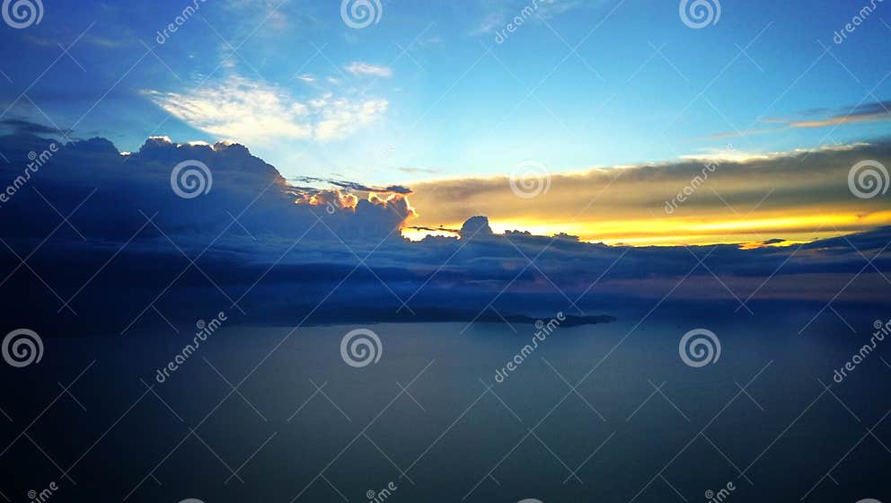 Sunset stock image. Image of blue, peace, ocean, calm - 121014515