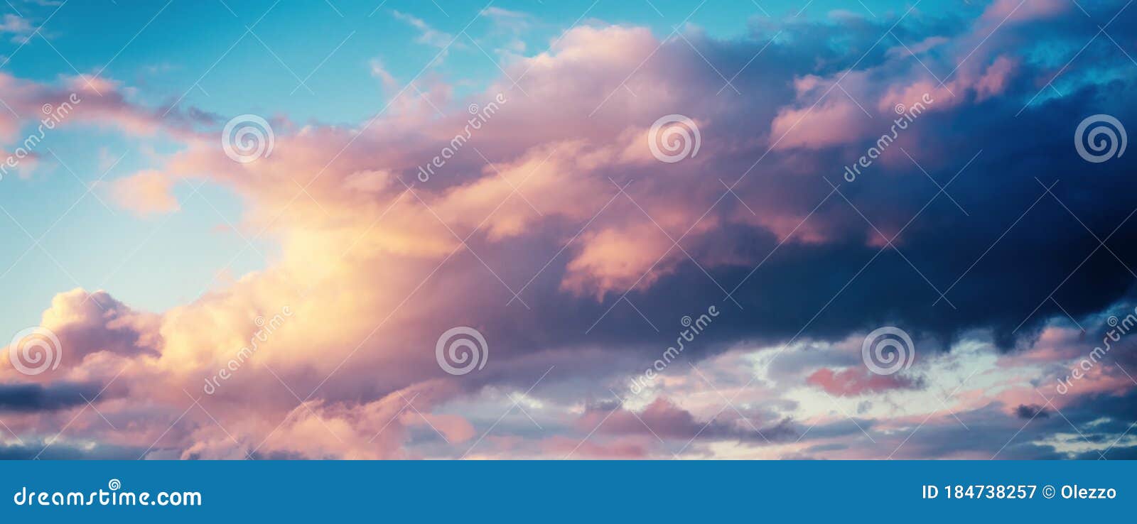 Sunset with Blue Sky - Retro Vintage Filter Effect, Beautiful Nature ...