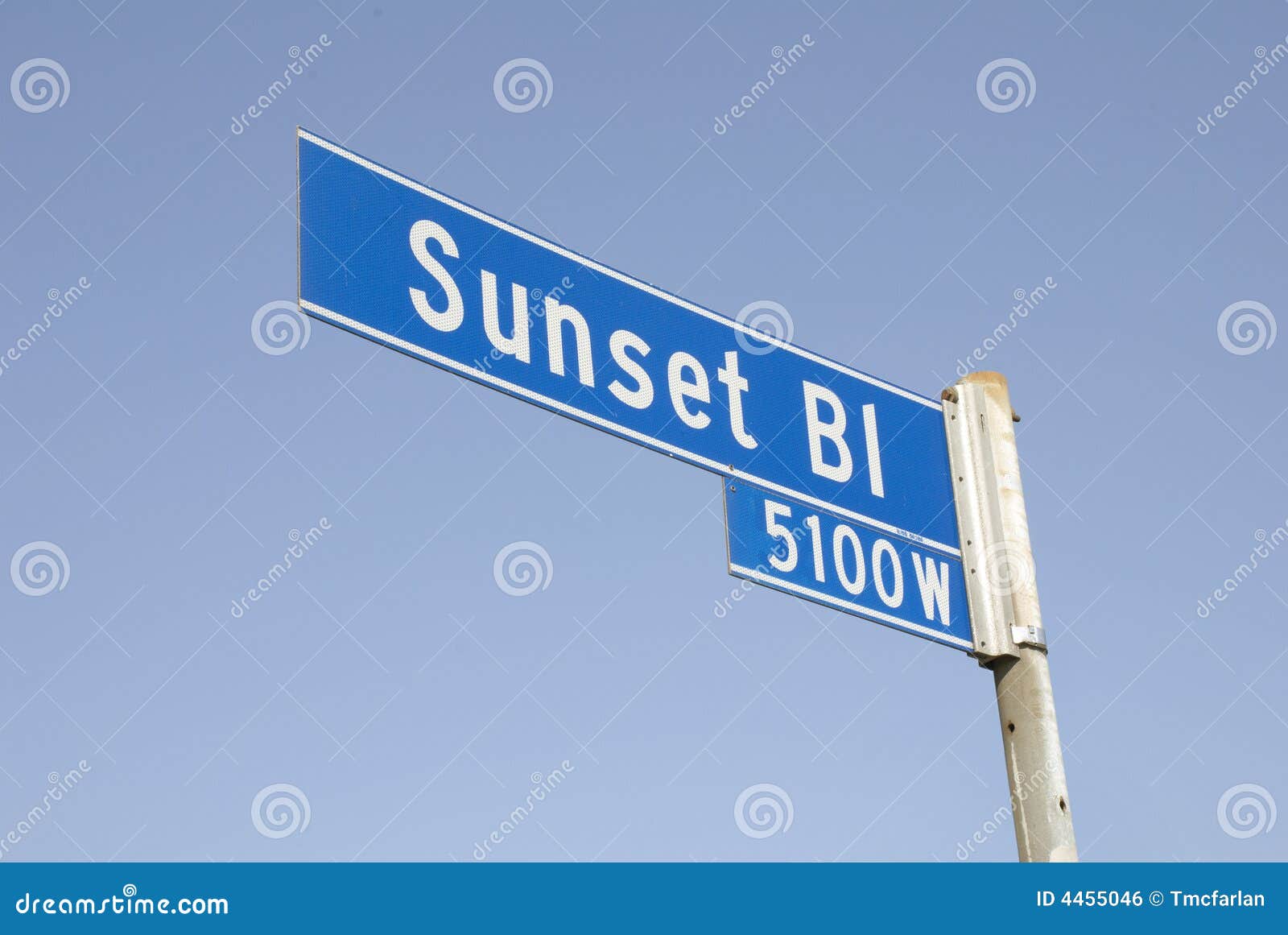 Sunset Blvd Street Sign 2 stock photo. Image of famous - 4455046