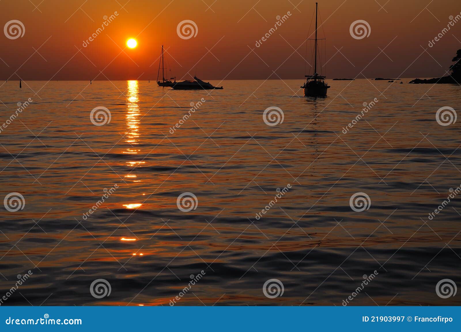 Sunset on board stock image. Image of dusk, golden, beach - 21903997