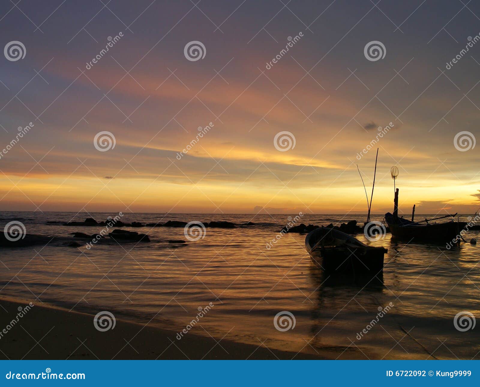 Sunset And Boat Picture. Image: 6722092