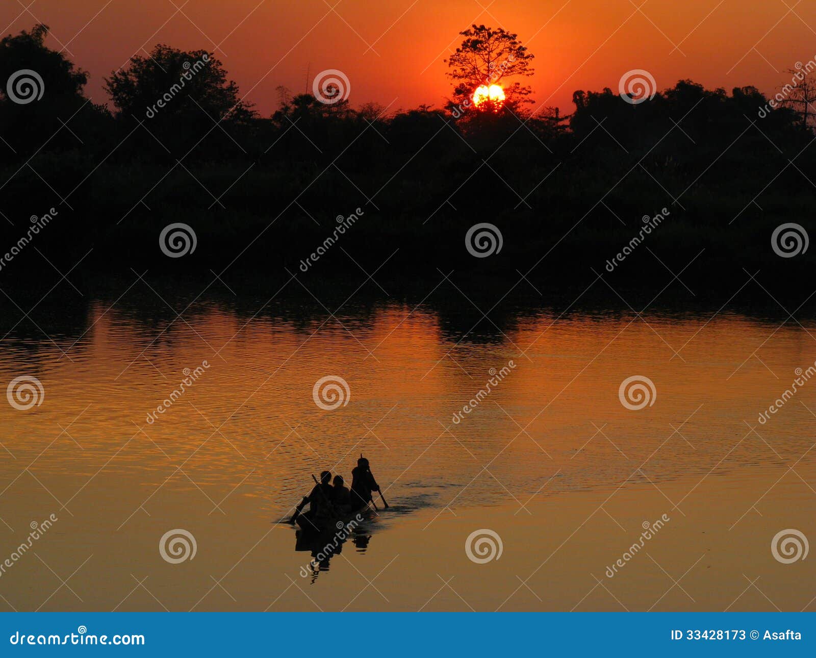 Sunset and Boat stock image. Image of culture, peace - 33428173