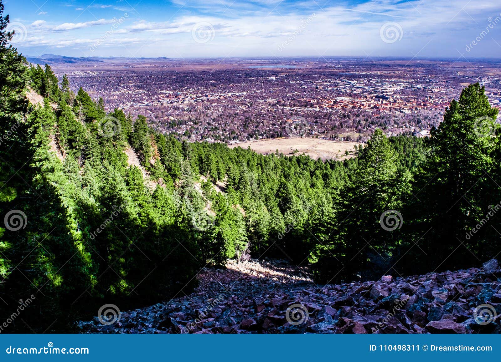 Sunset in Boulder, Colorado Stock Image - Image of landscape, clouds ...