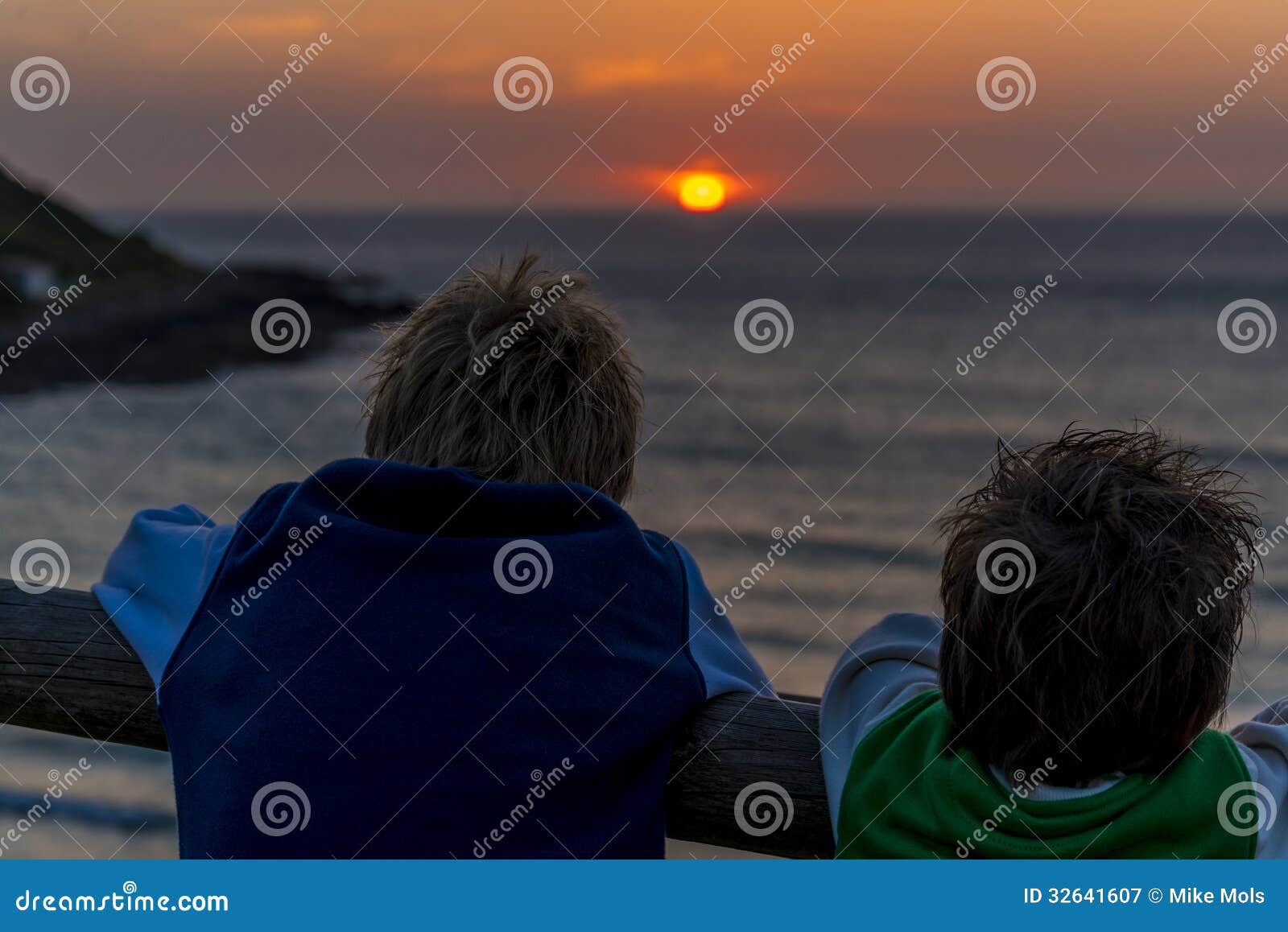 Sunset boys stock image. Image of back, persons, vacation - 32641607