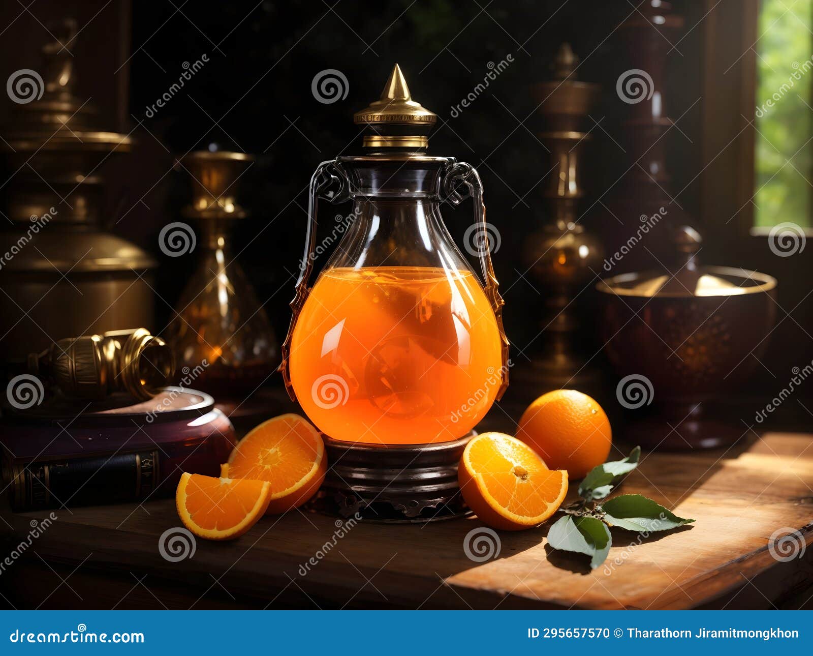 Sunset Brew: a Vibrant Exploration of the Orange Potion Stock ...