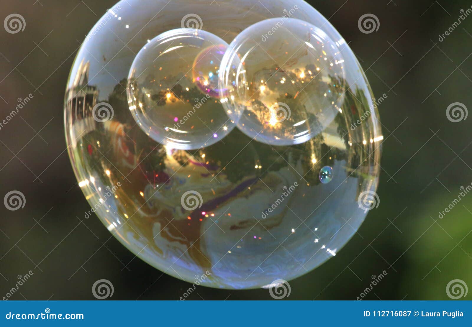 Sunset through a Bubble II stock image. Image of capture - 112716087