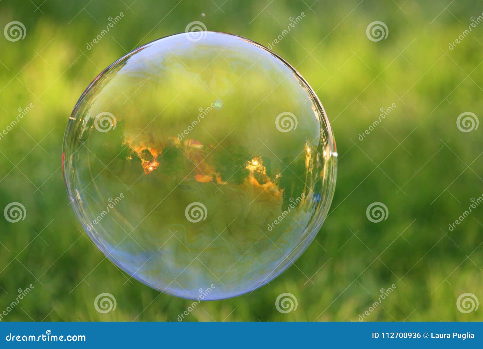 Sunset through a Bubble stock photo. Image of sunlight - 112700936