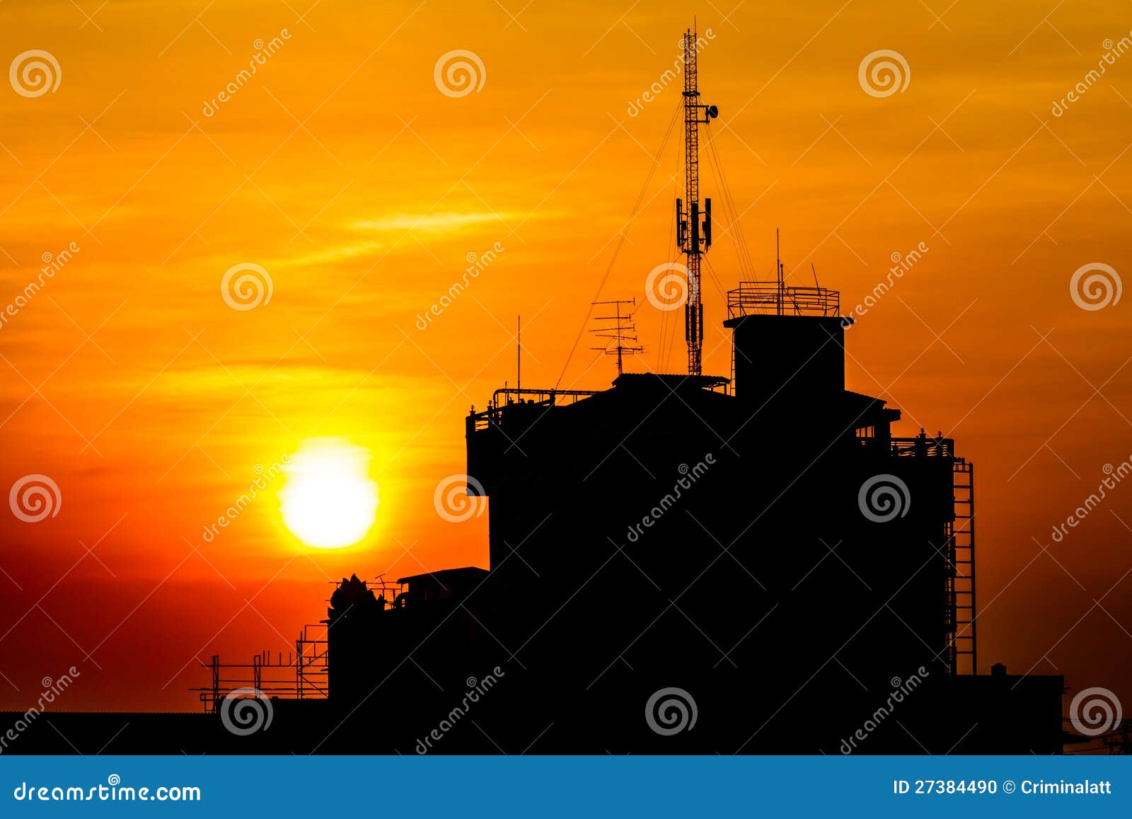 Sunset and Building Horizontal Stock Photo - Image of house, sunset ...