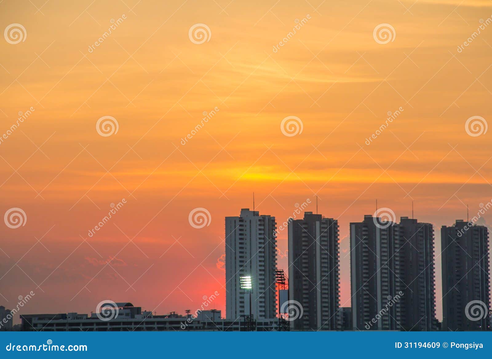 Sunset building stock image. Image of architecture, scene - 31194609