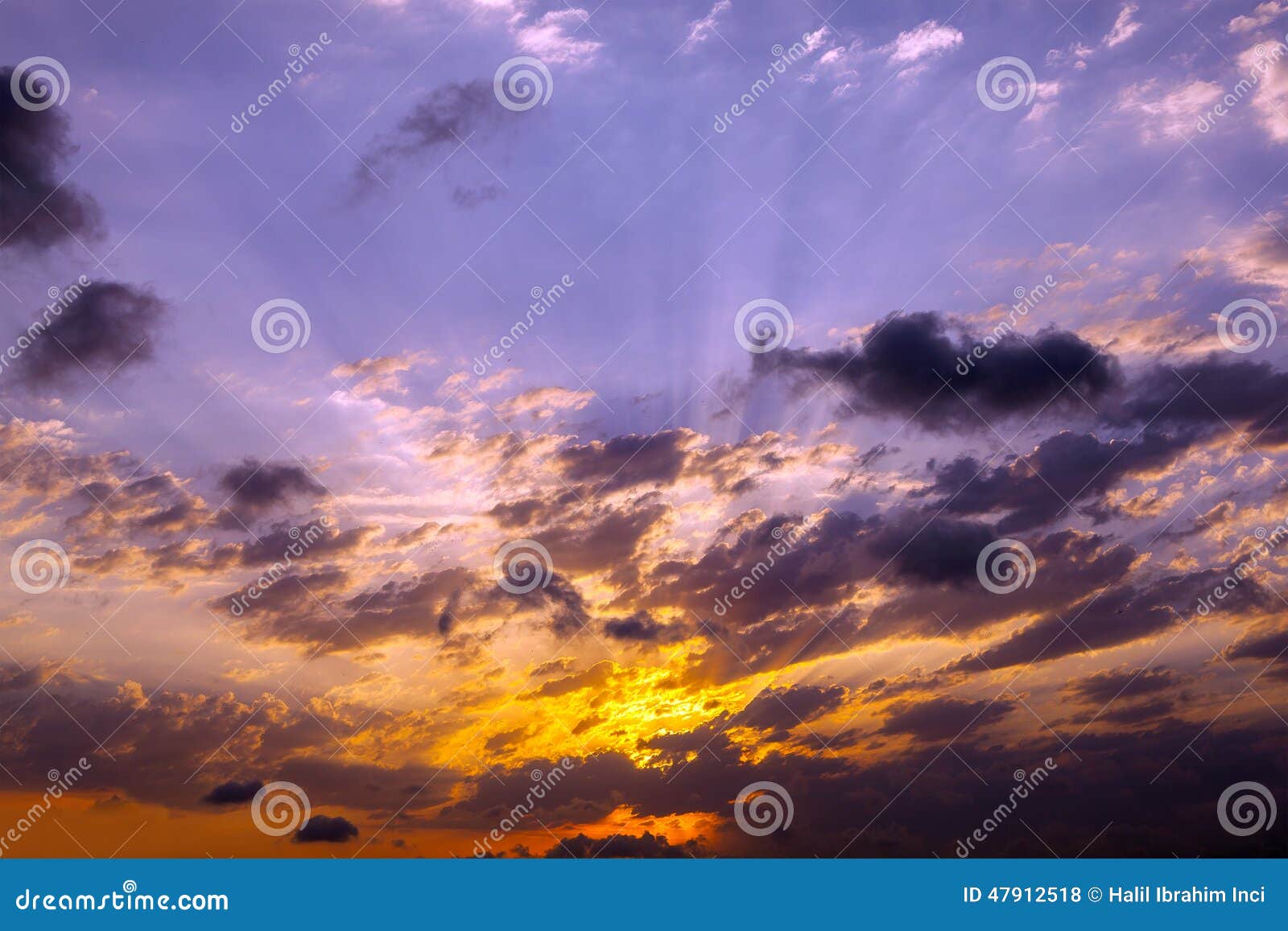Sunset burst stock photo. Image of digital, amazing, clouds - 47912518