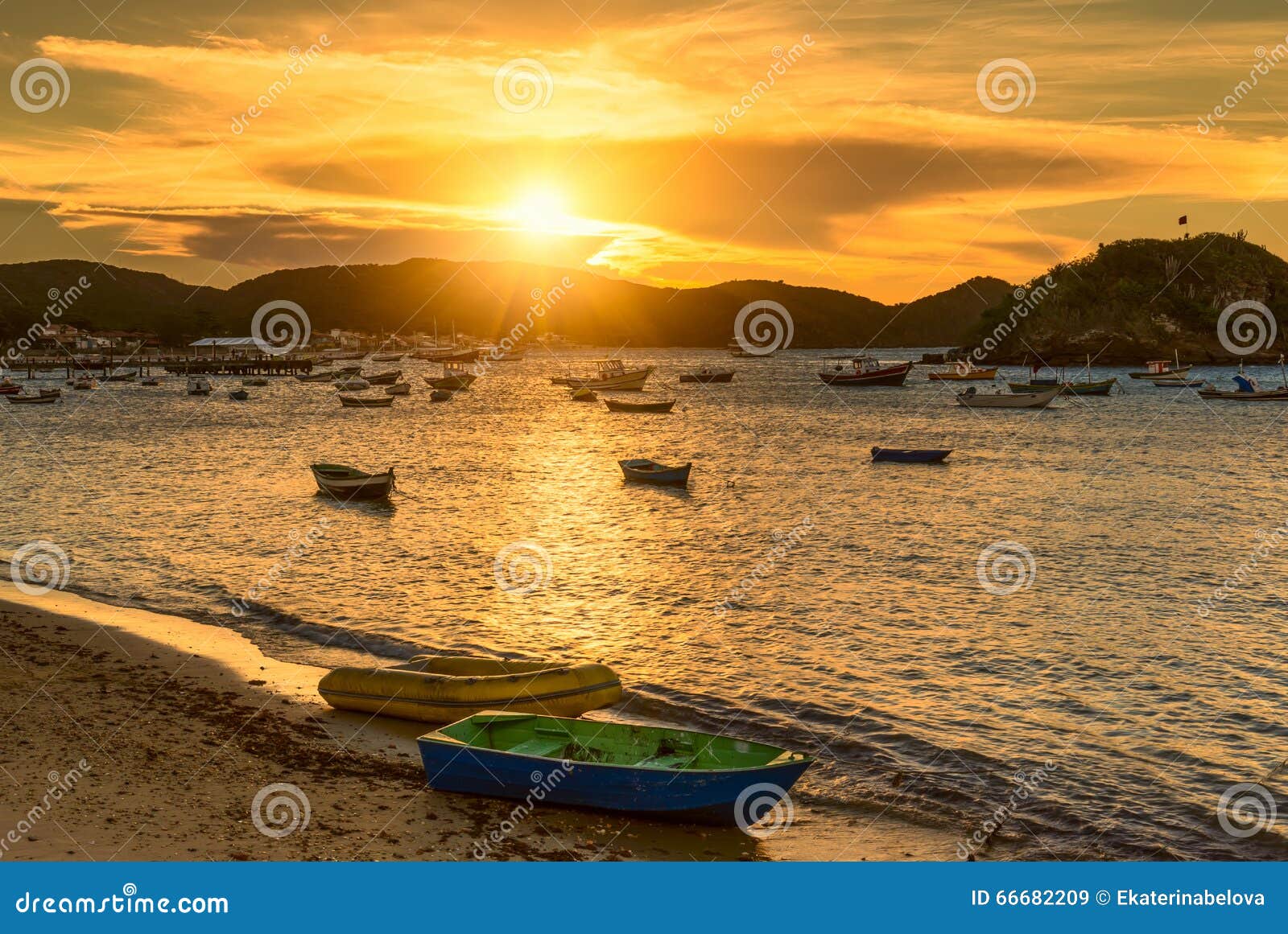 Sunset in Buzios. Rio De Janeiro Stock Image - Image of purple ...