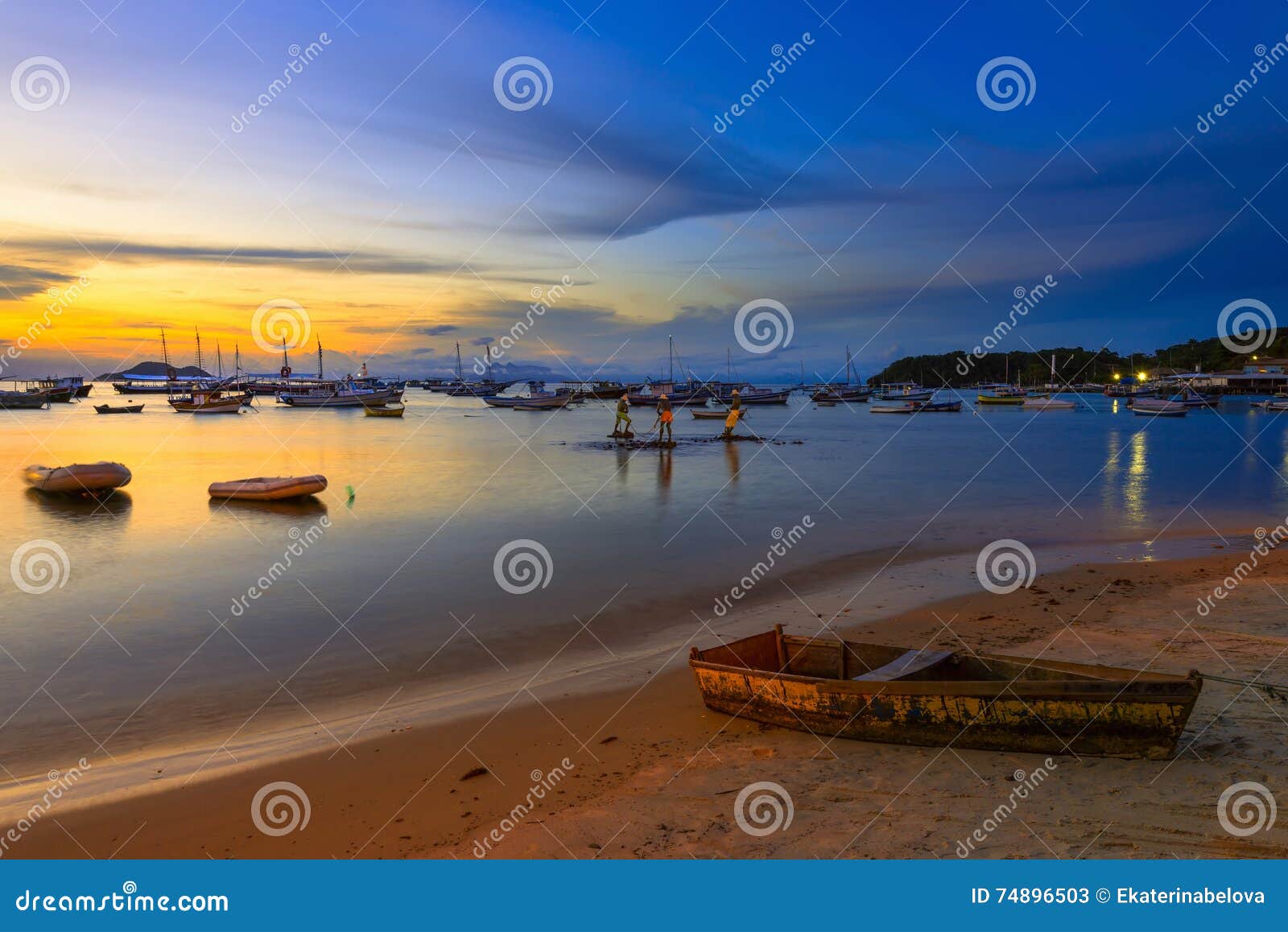 Sunset in Buzios. Rio De Janeiro Editorial Stock Photo - Image of ...