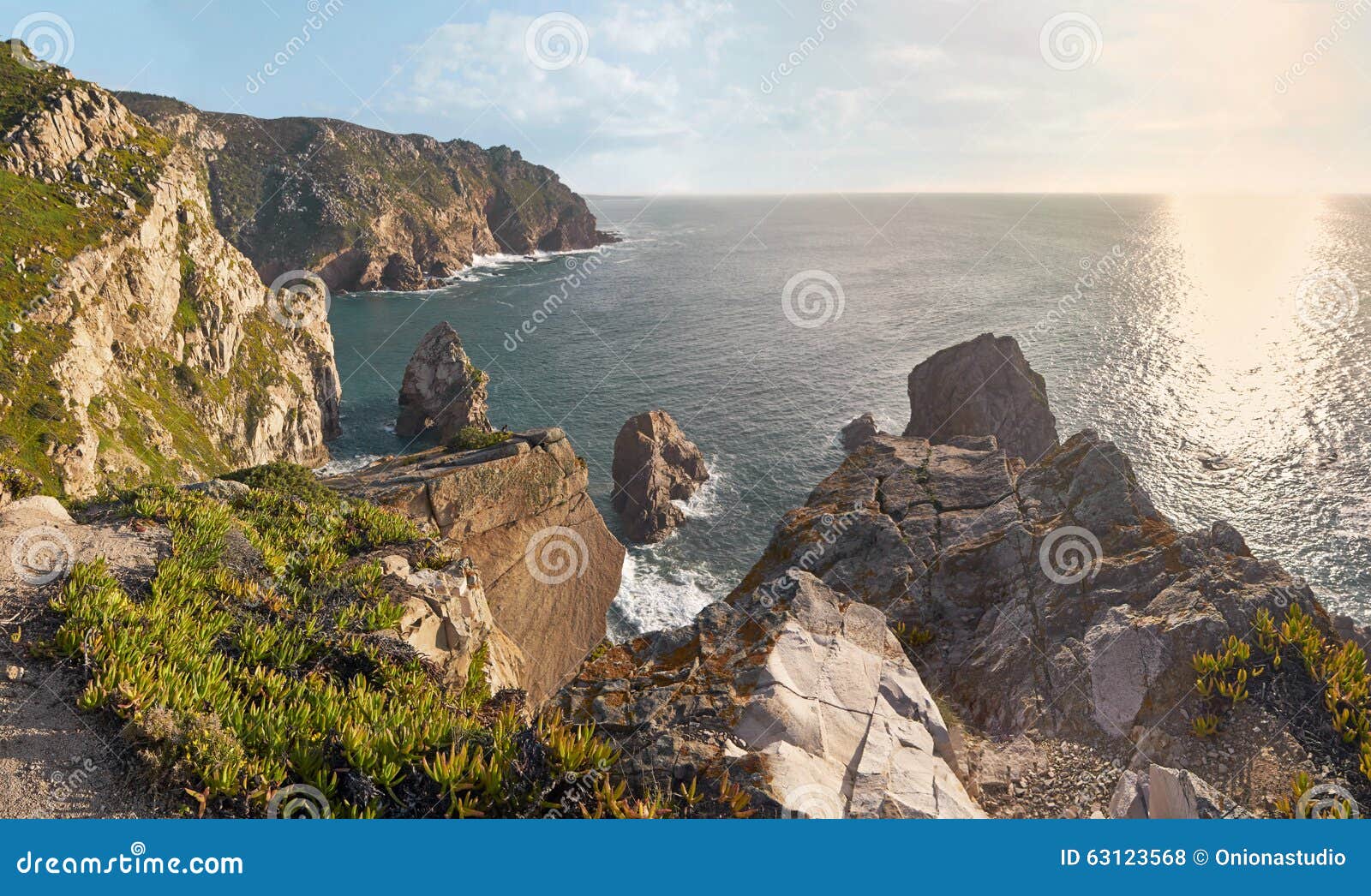 Sunset at Cabo Da Roca Coast Stock Photo - Image of coast, europe: 63123568