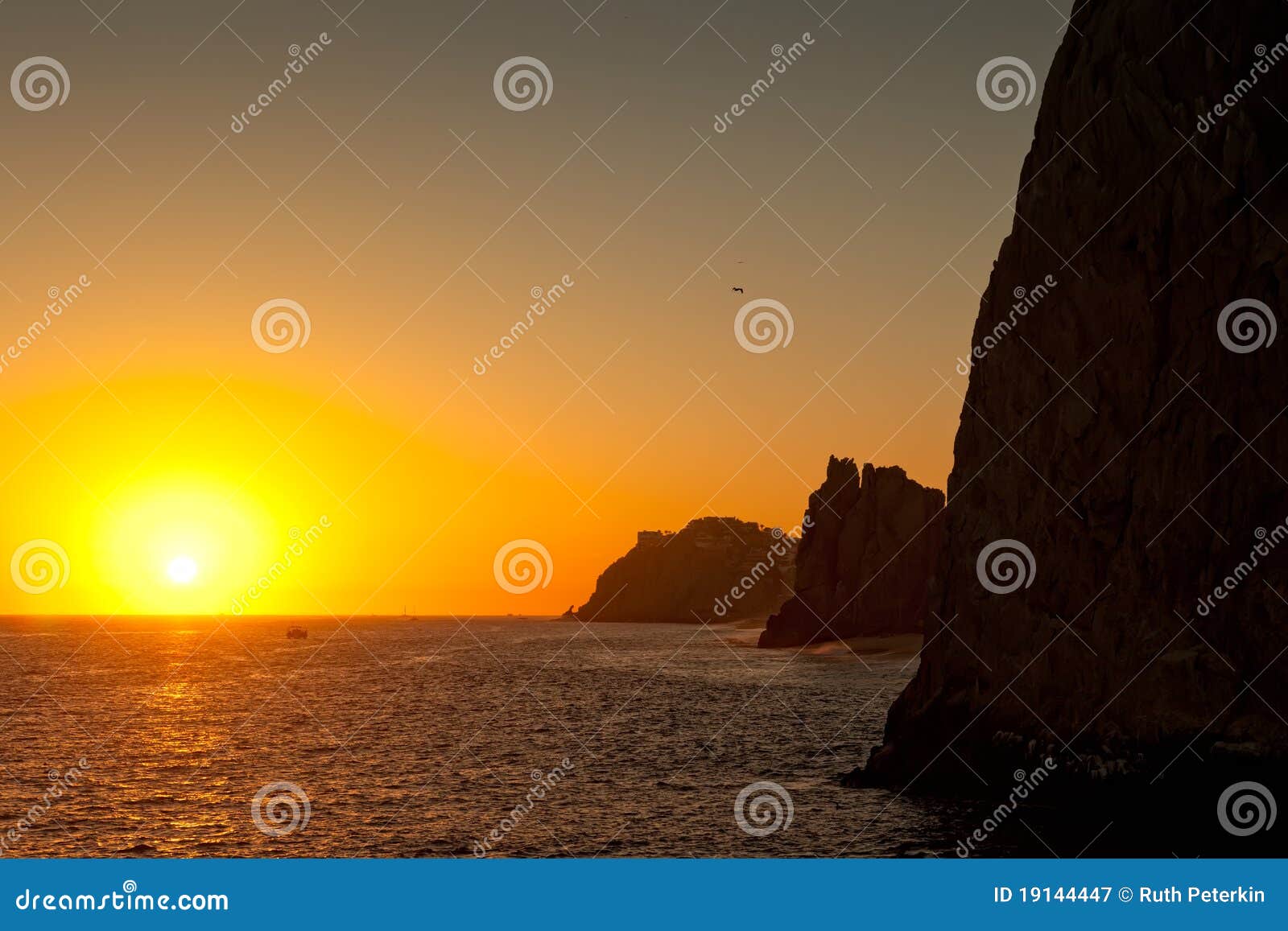 Sunset in Cabo San Lucas, Mexico Stock Image - Image of scene, cortez ...