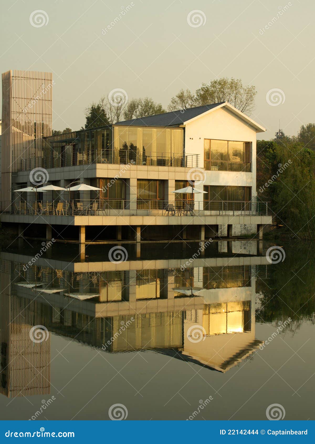 Sunset in the Cafe stock photo. Image of lakes, afterglow - 22142444