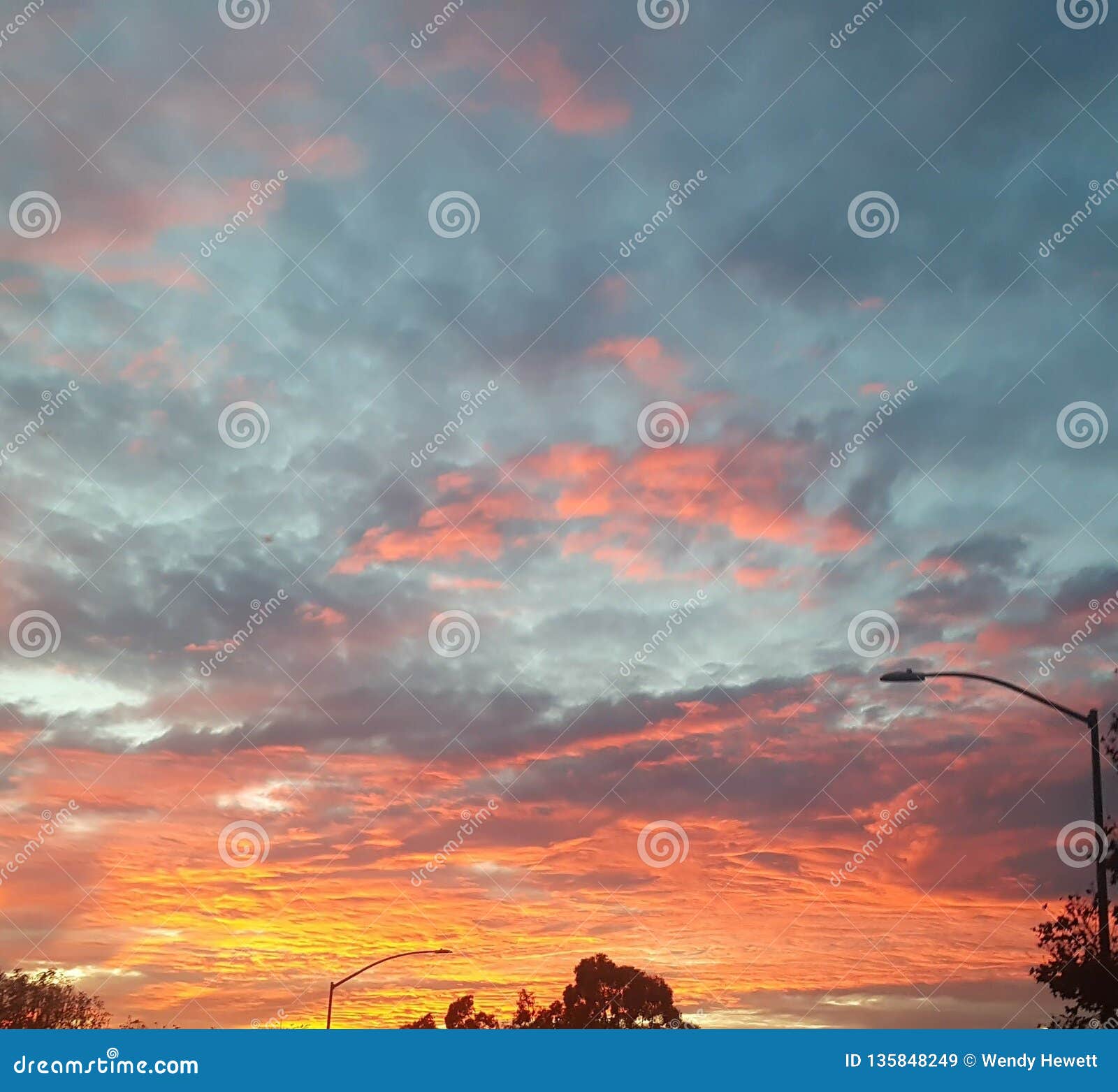 Sunset in California stock image. Image of beautiful - 135848249