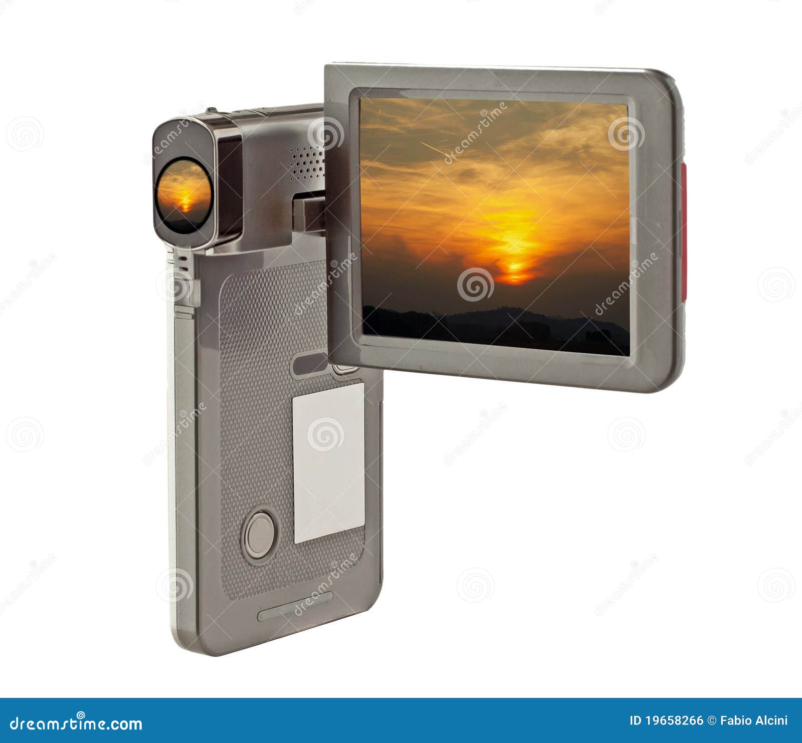 Sunset on camera stock photo. Image of color, light, equipment - 19658266
