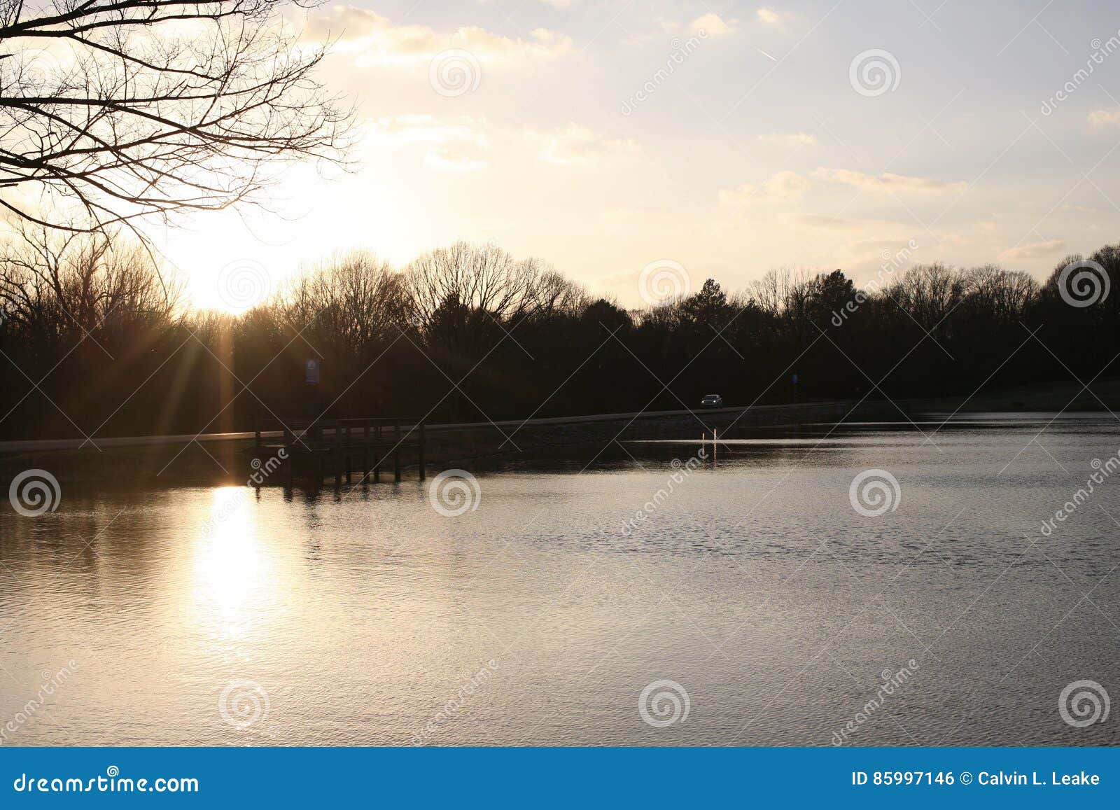 Sunset at a Campground stock photo. Image of lake, jump - 85997146