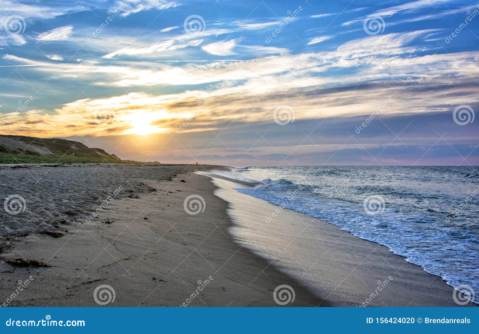 Sunset at Cape Cod National Seashore Stock Photo - Image of ...