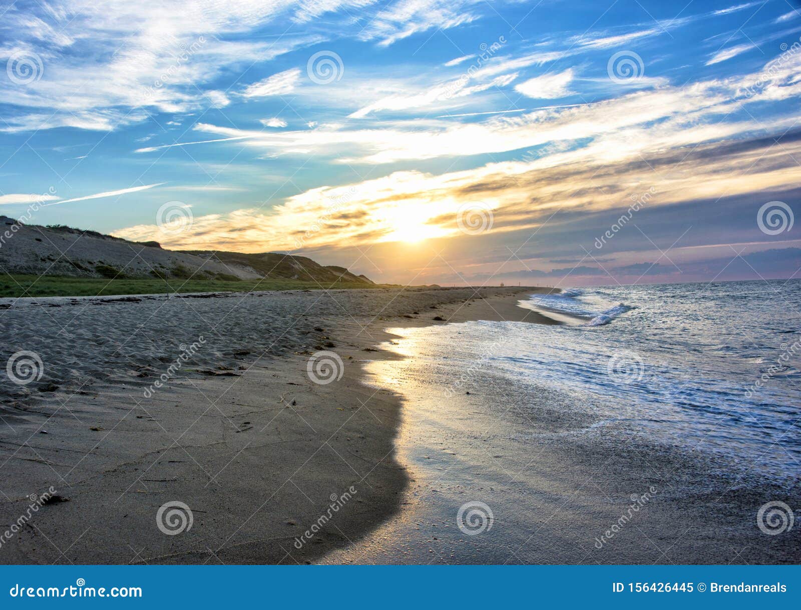 Sunset at Cape Cod National Seashore Stock Image - Image of national ...