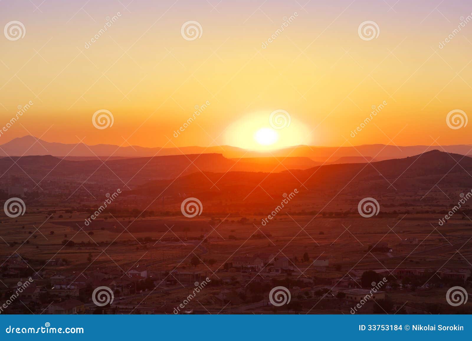 Sunset in Cappadocia Turkey Stock Photo - Image of fort, anatolia: 33753184