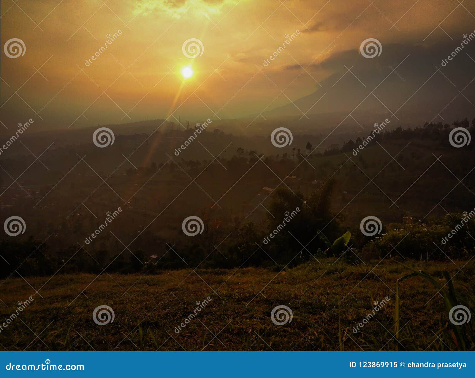 Sunset stock image. Image of sunset, java, bandung, captured - 123869915