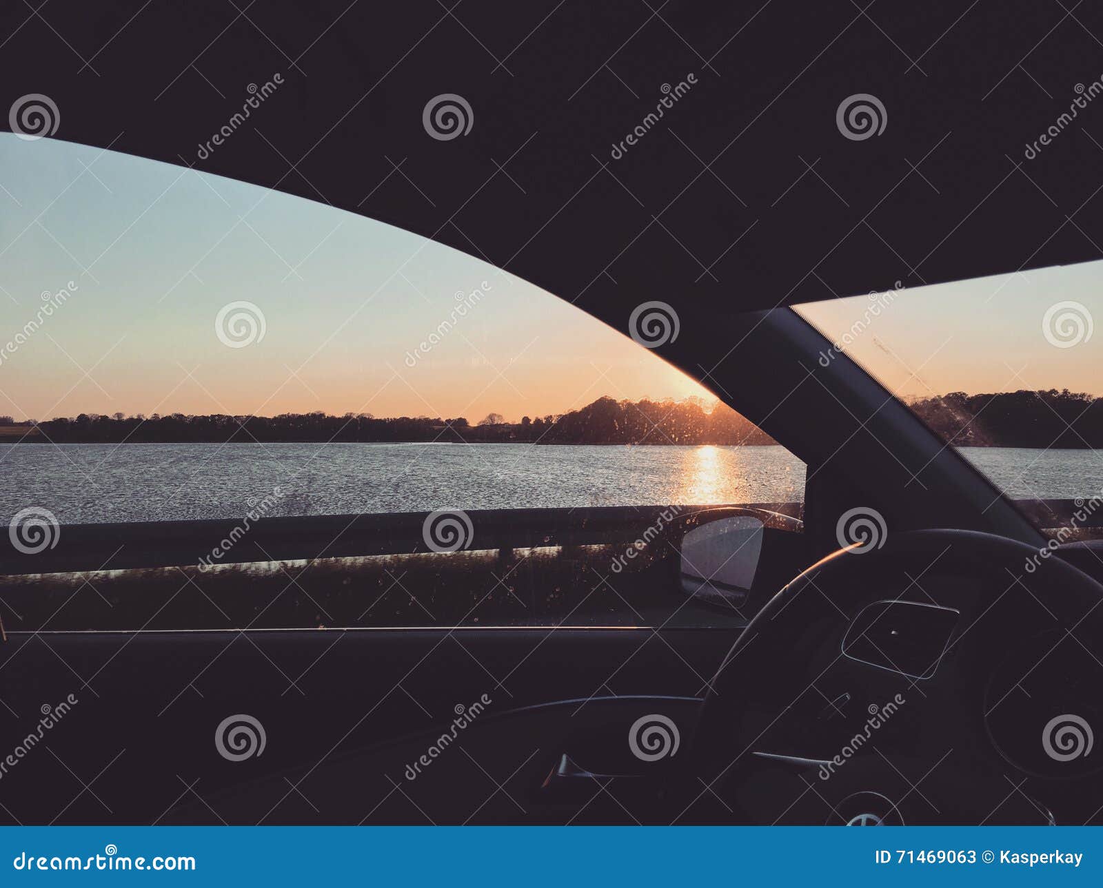 Sunset from a car stock image. Image of sports, speedometer - 71469063