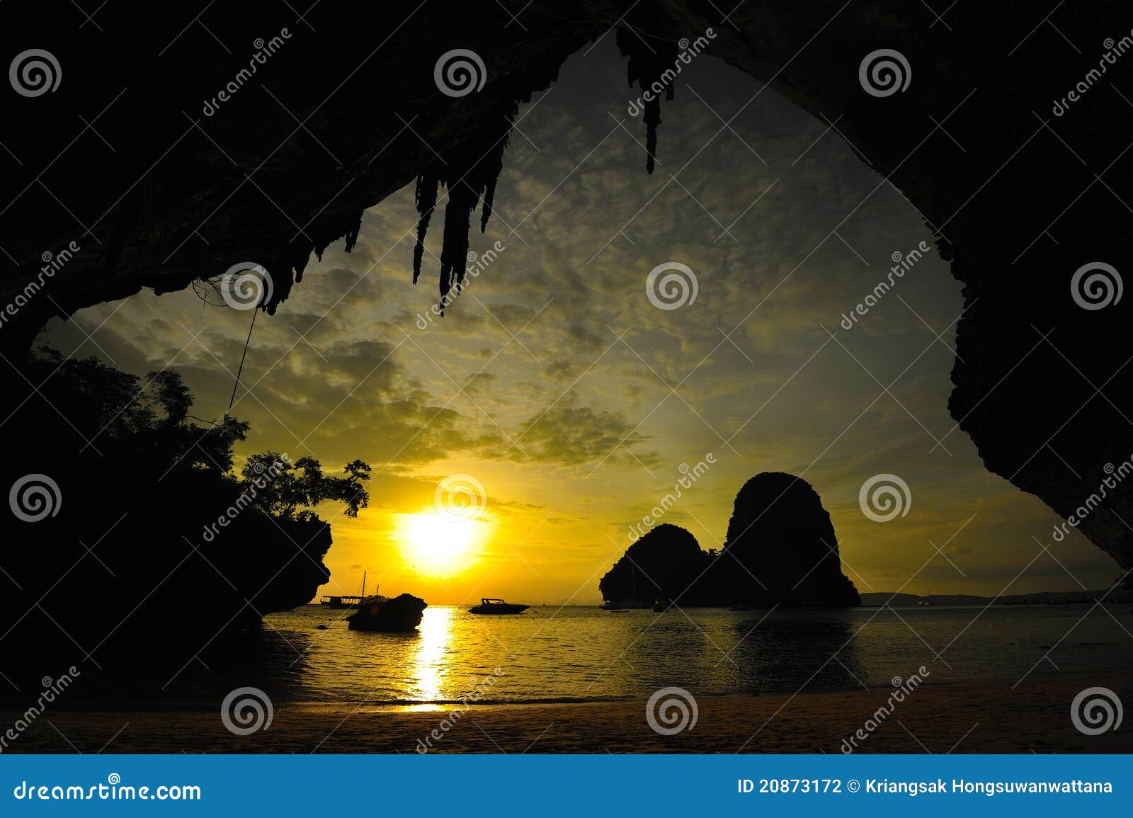 Sunset at the cave stock photo. Image of mainsail, deep - 20873172