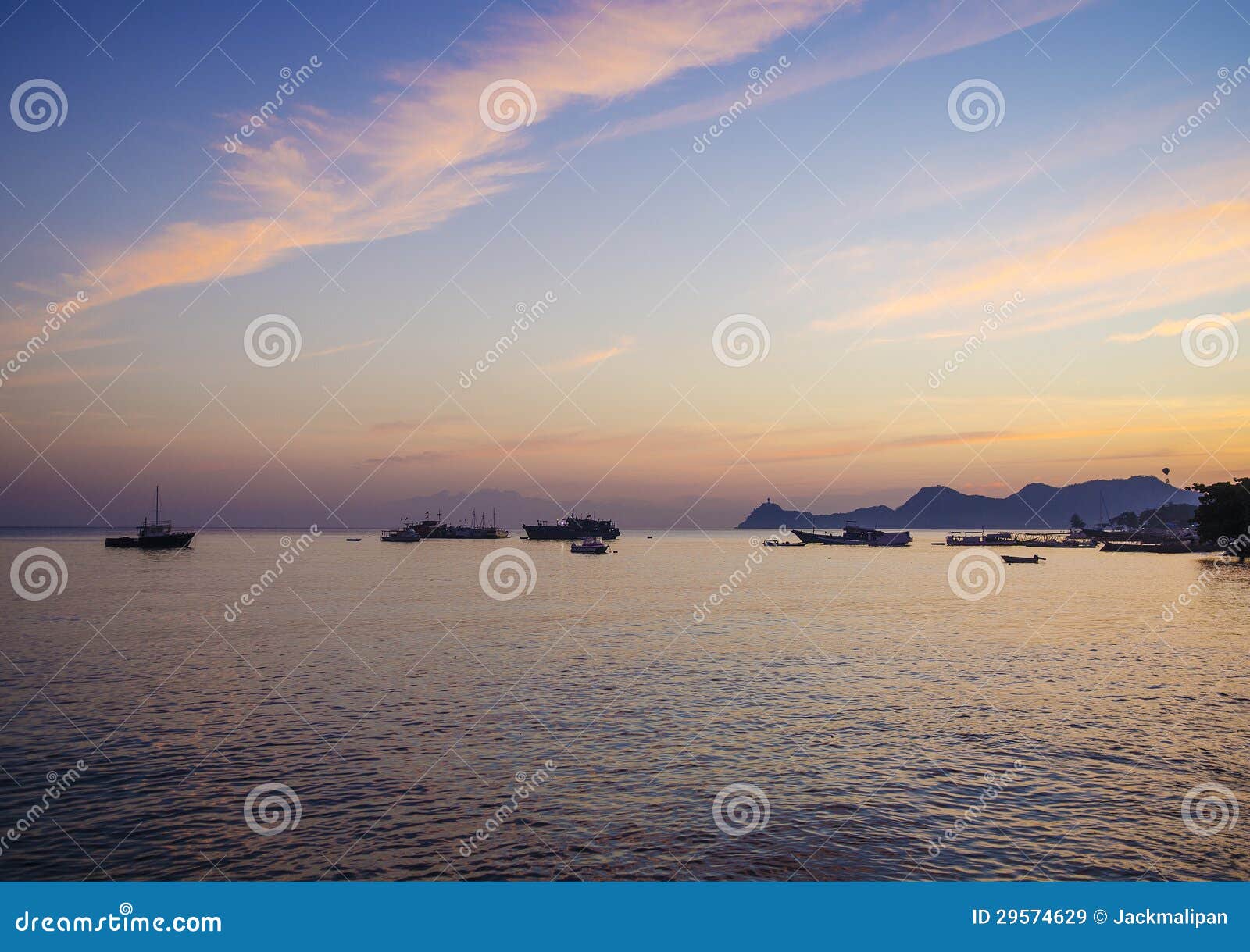 Sunset in Central Dili Beach East Timor Stock Image - Image of ...