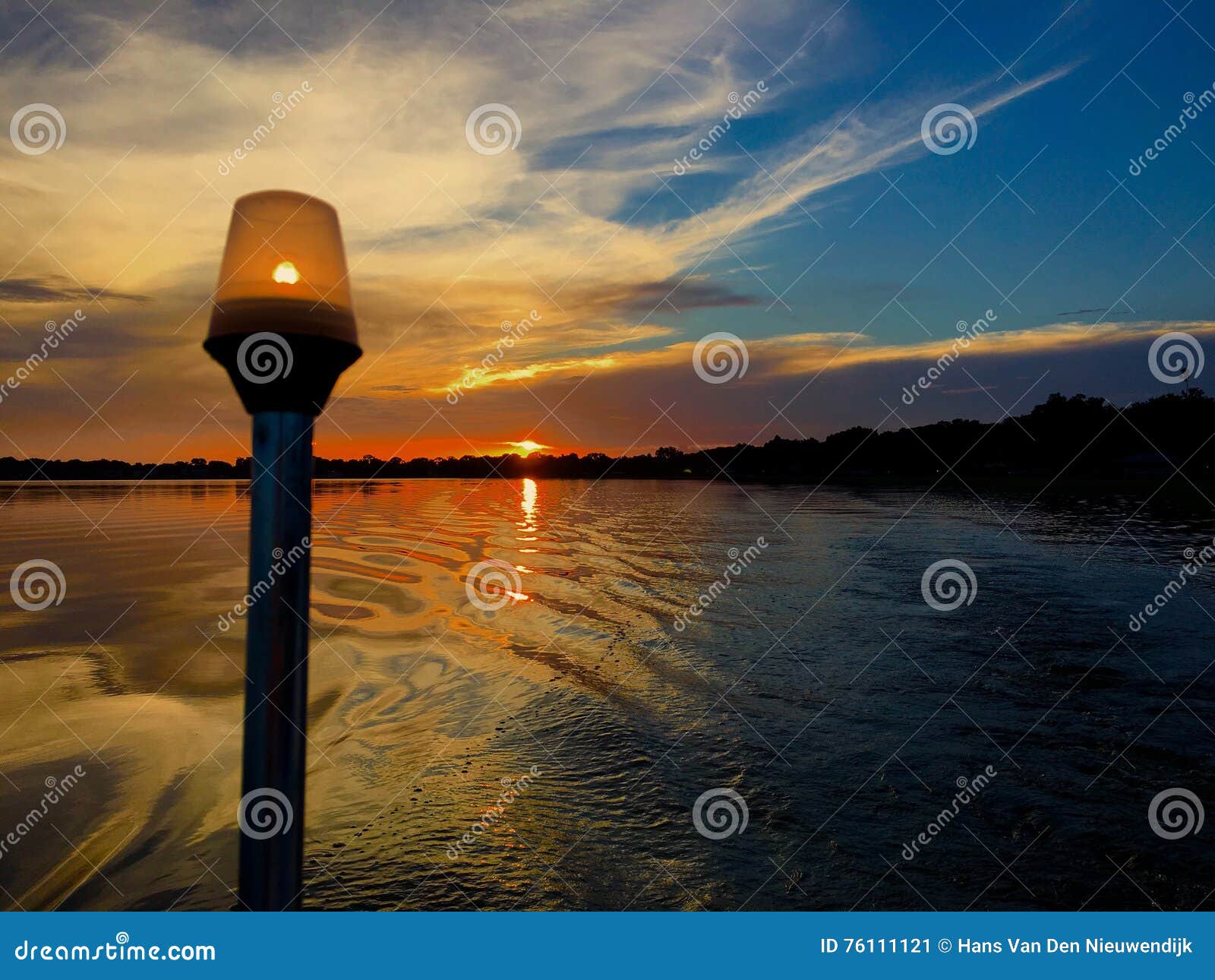 Sunset at Chain of Lakes in Winter Haven Stock Image - Image of sunset ...