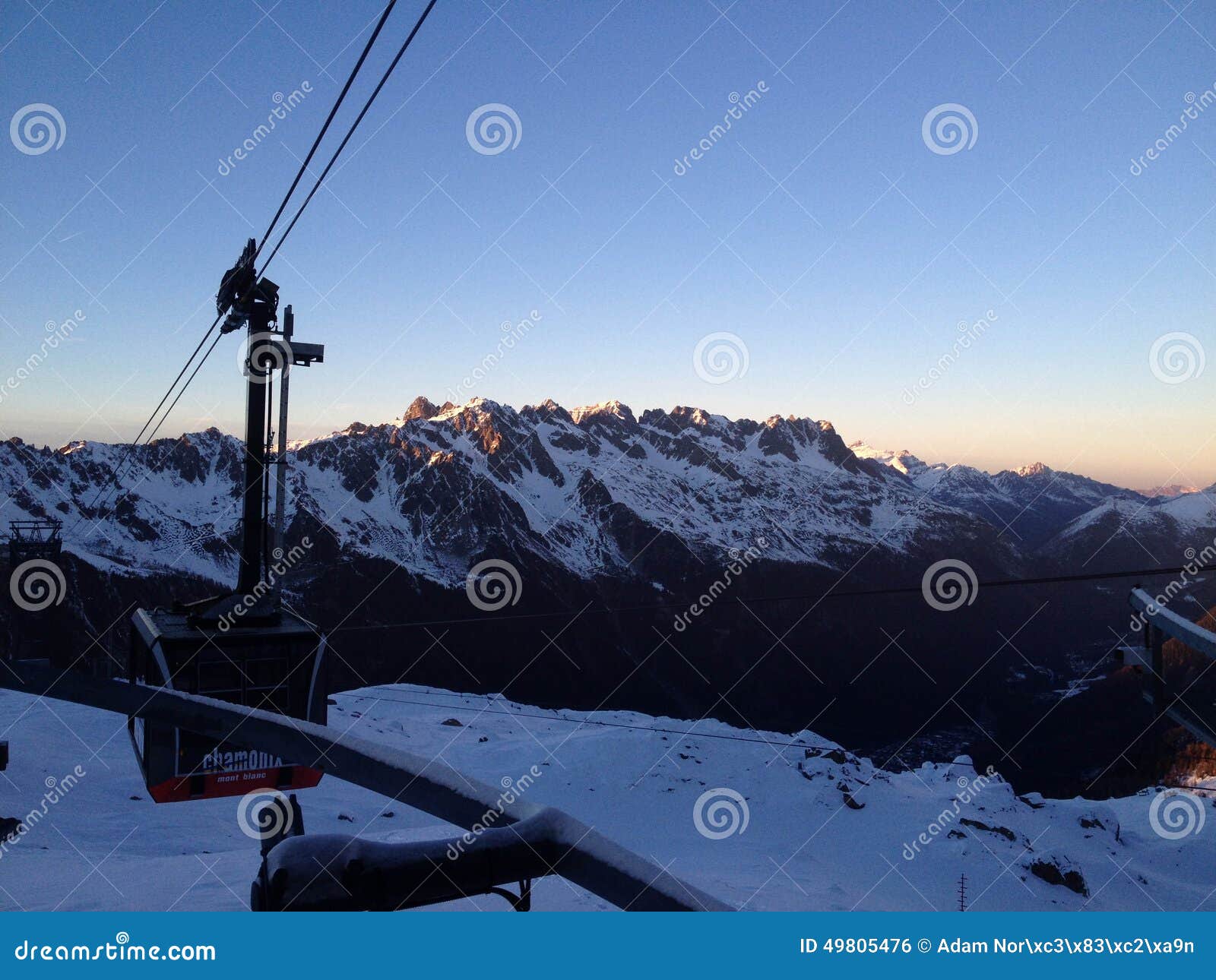 Sunset Chamonix editorial photo. Image of sunset, midi - 49805476