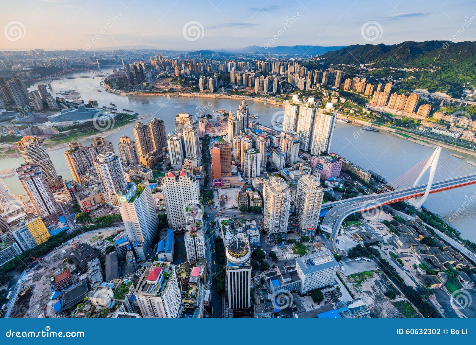 Sunset of Chongqing City editorial photography. Image of chonqing ...