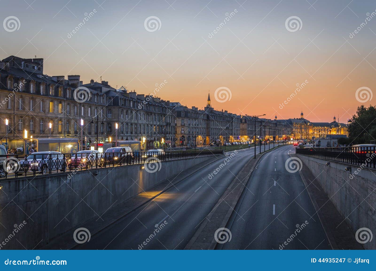 Sunset city scene stock image. Image of landscape, evening - 44935247