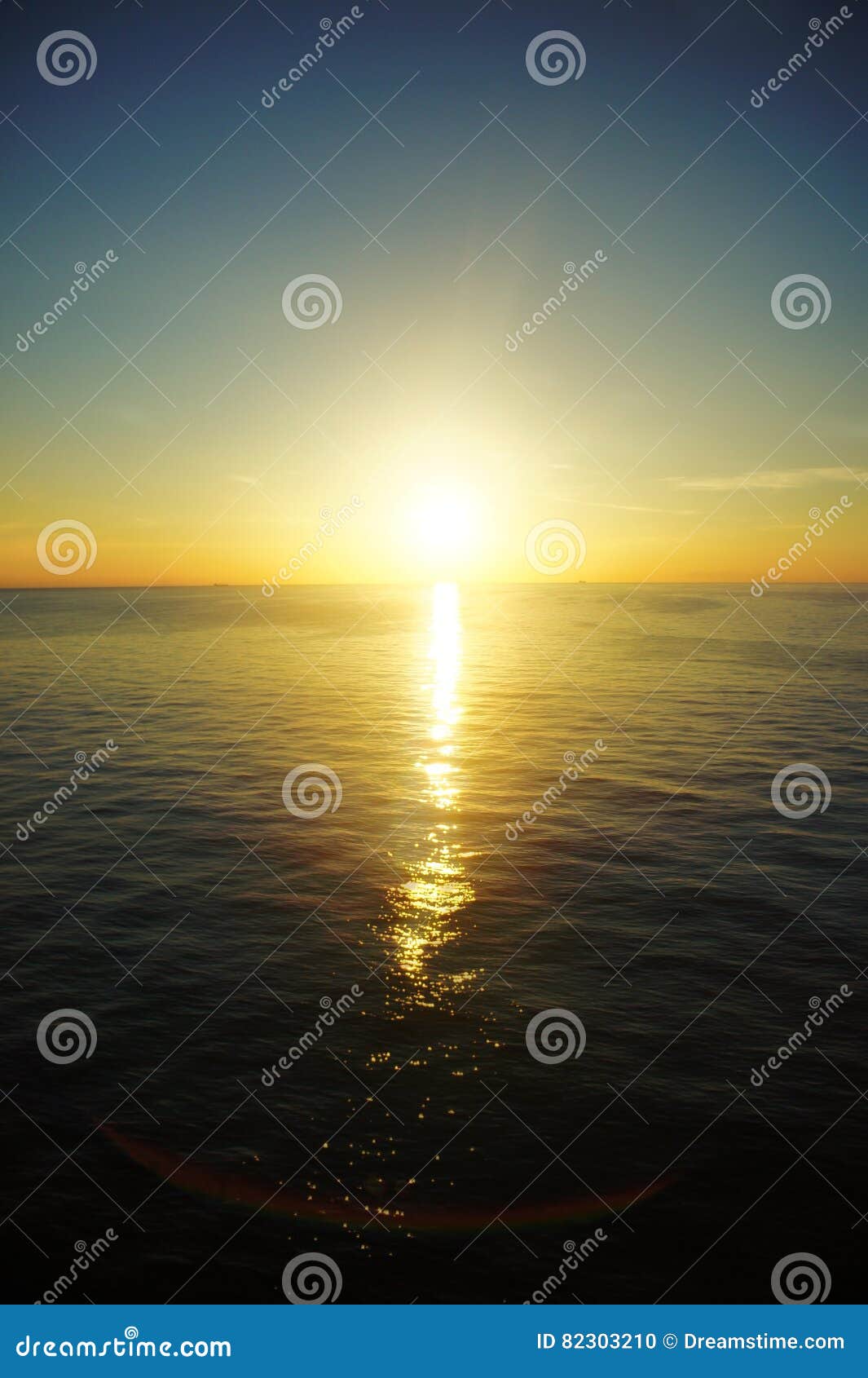 Sunset with clear sky stock photo. Image of reflecting - 82303210