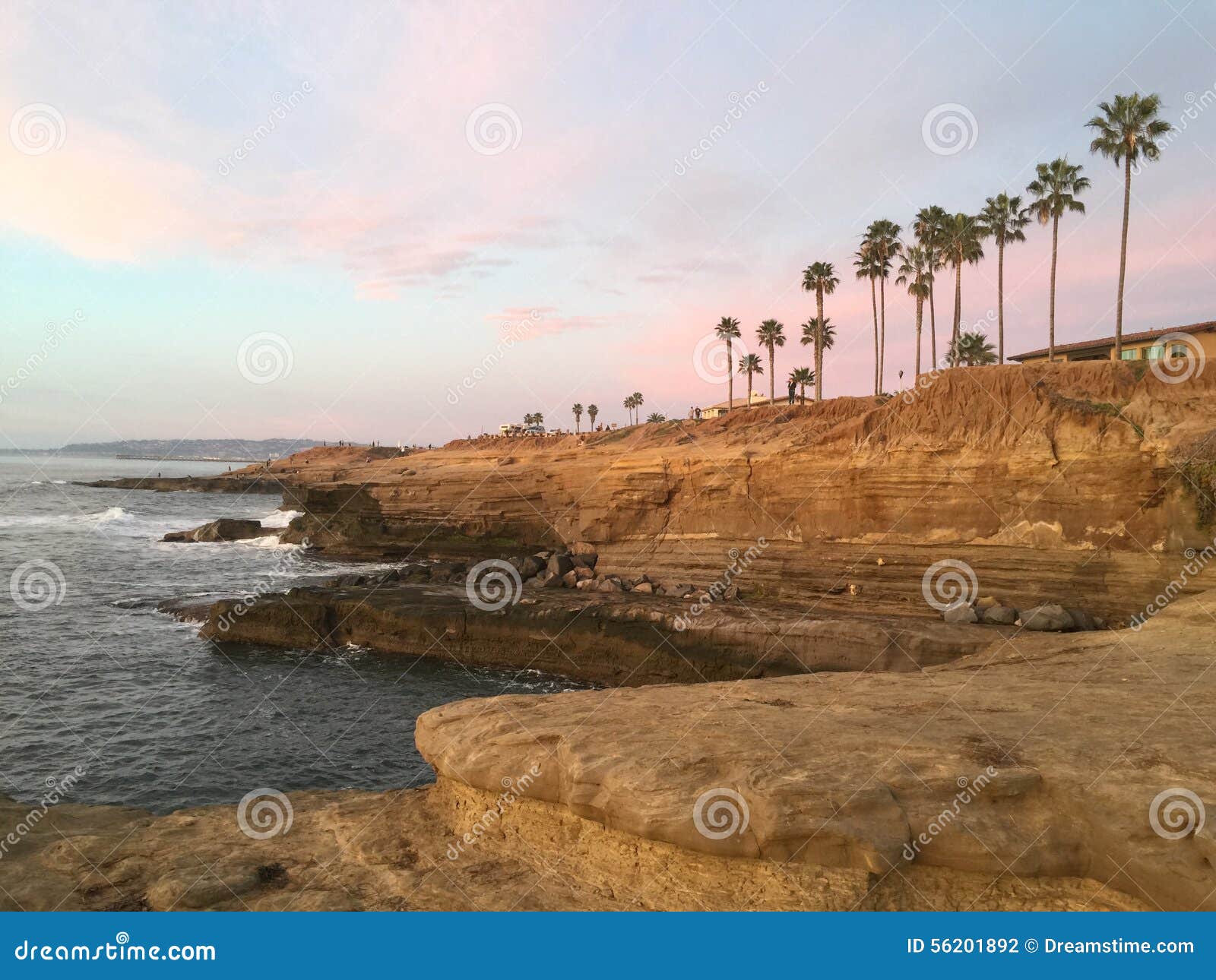 Sunset cliffs California stock photo. Image of headland - 56201892