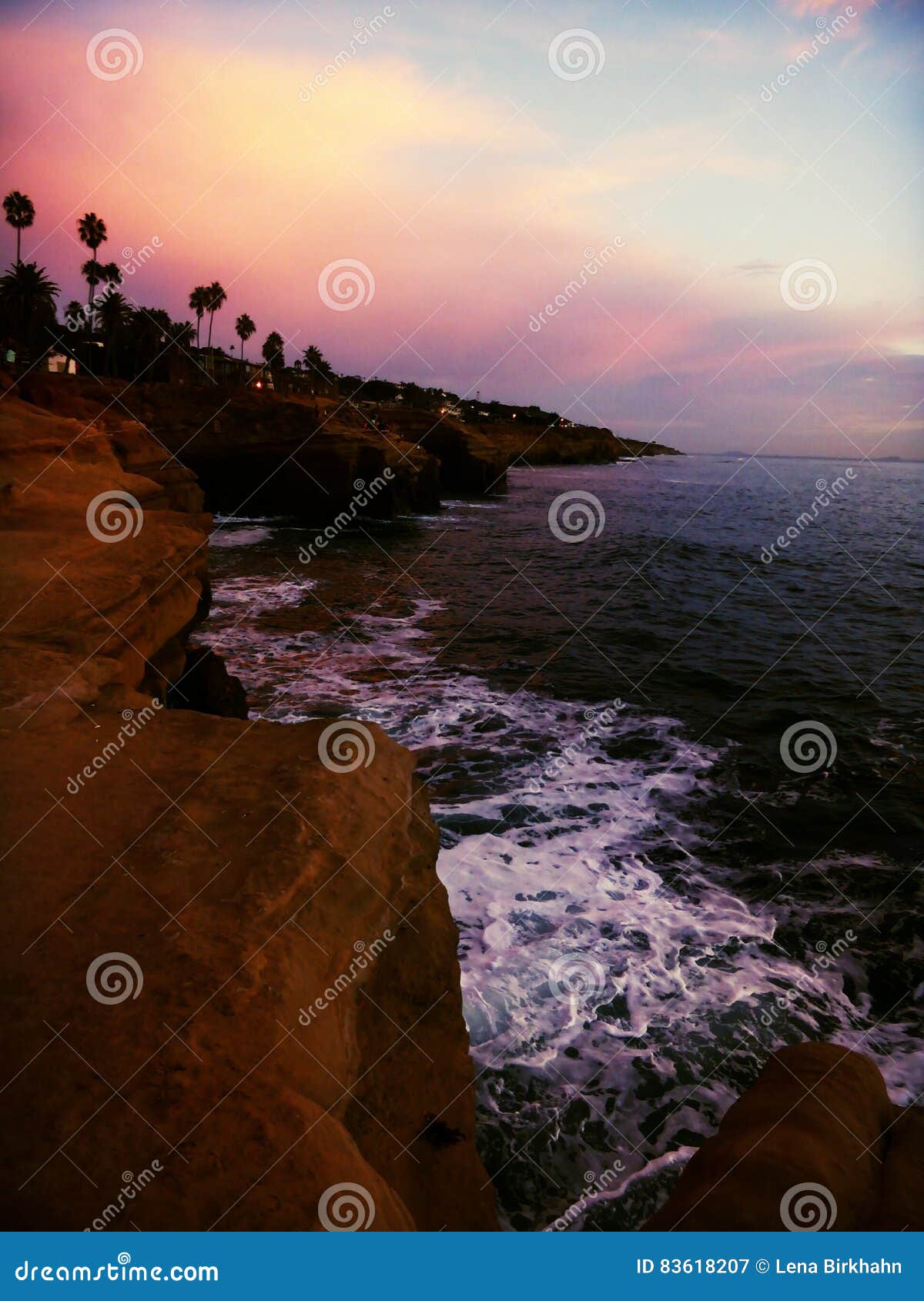 Sunset Cliffs stock image. Image of california, sunset - 83618207