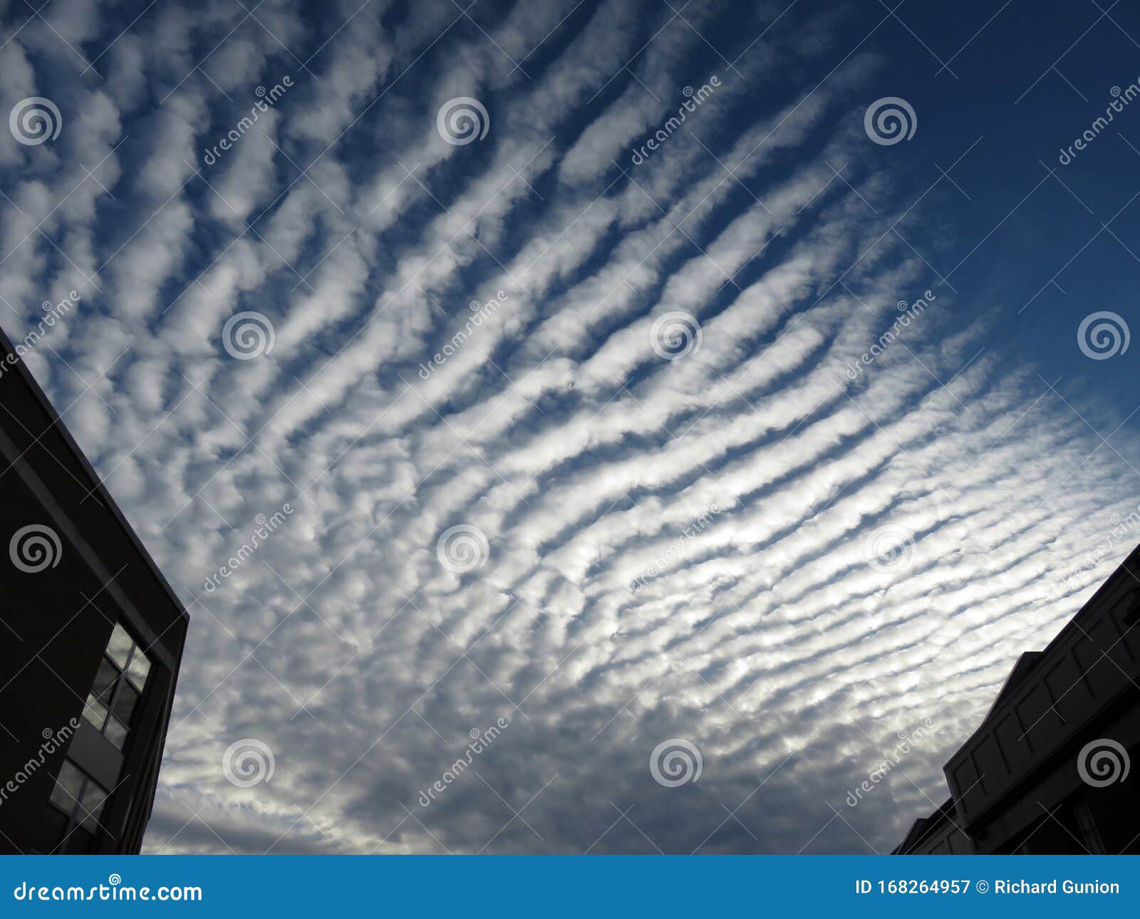 Sunset Cloud Formations before the Rain Stock Image - Image of white ...