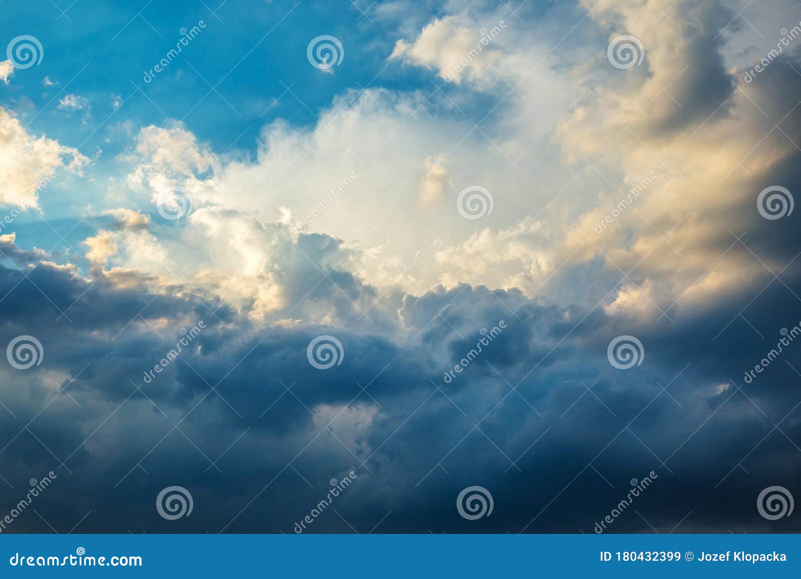 Sunset Clouds with Blue Sky, Sky Cloud Background Stock Image - Image ...