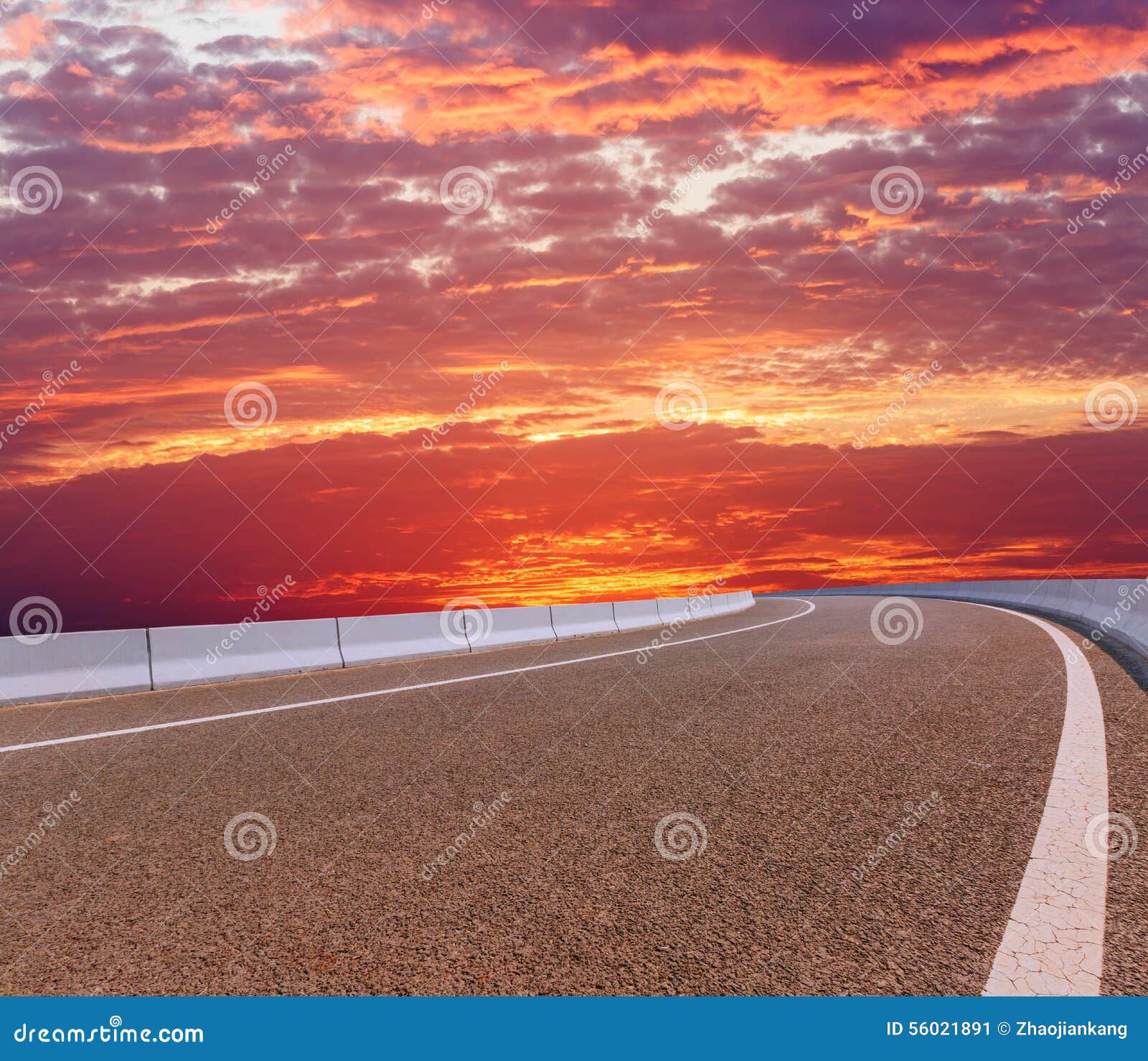 Sunset clouds and highway stock image. Image of journey - 56021891