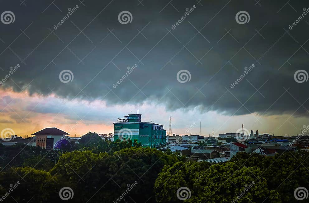 Sunset and the Clouds before the Rain Stock Photo - Image of clouds ...