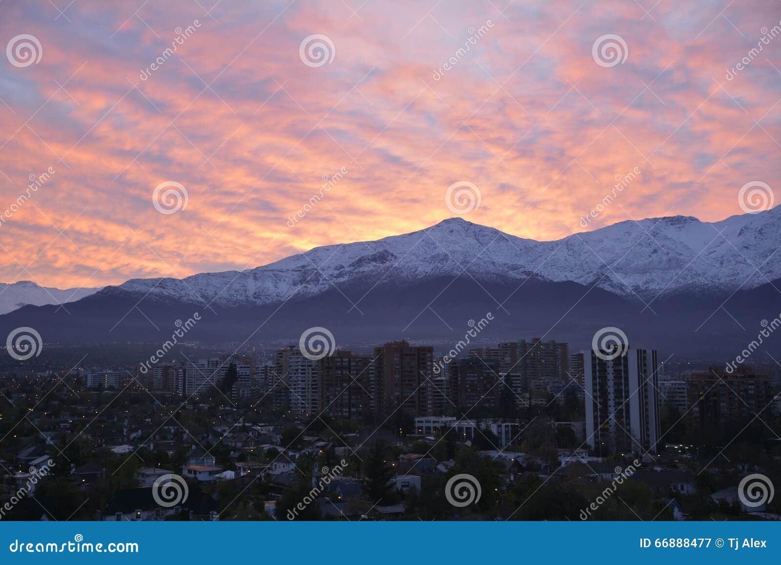 Sunset Clouds in Santiago, Chile Stock Image - Image of sunrise, nature ...
