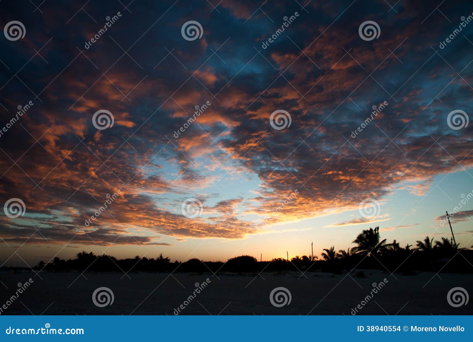 Sunset clouds stock photo. Image of ocean, nature, forest - 38940554