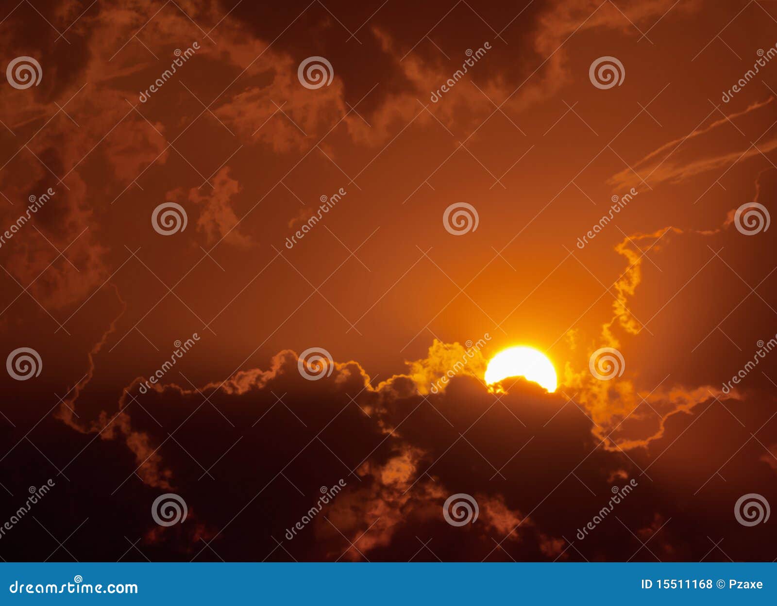 Sunset in cloudy weather stock photo. Image of backdrop - 15511168