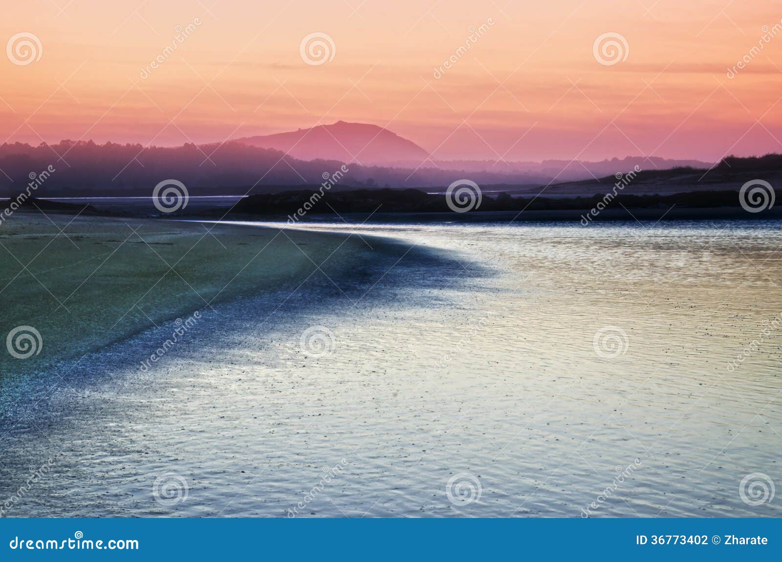 Sunset on the coast stock photo. Image of sunset, twilight - 36773402