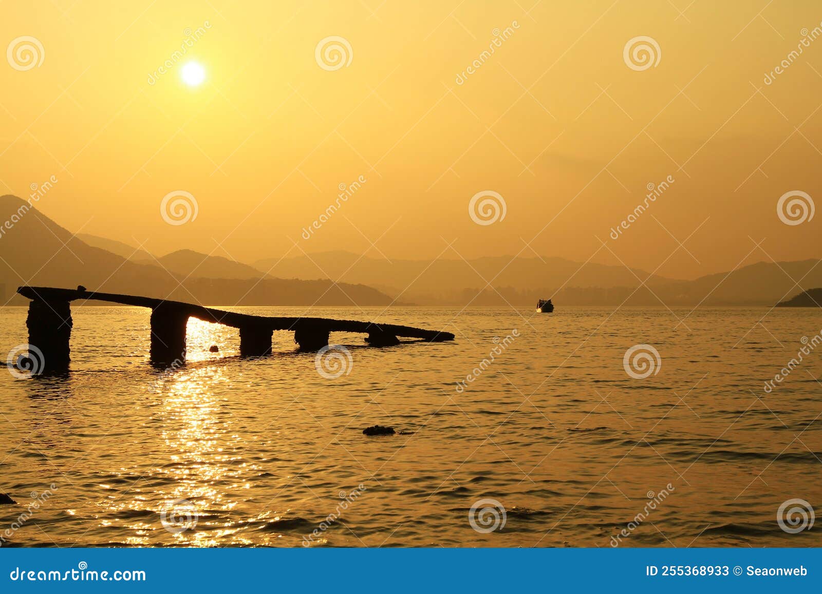 The Sunset of Coastline Ma on Shan 10 April 2011 Stock Image - Image of ...