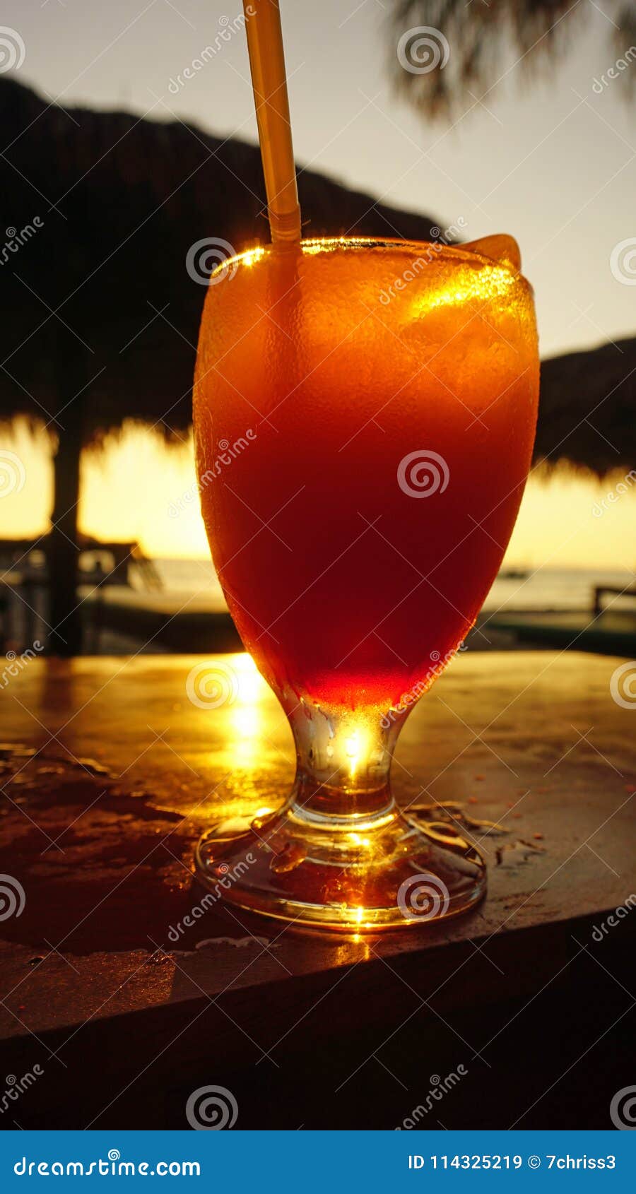 Sunset cocktail stock image. Image of sunset, idyll - 114325219