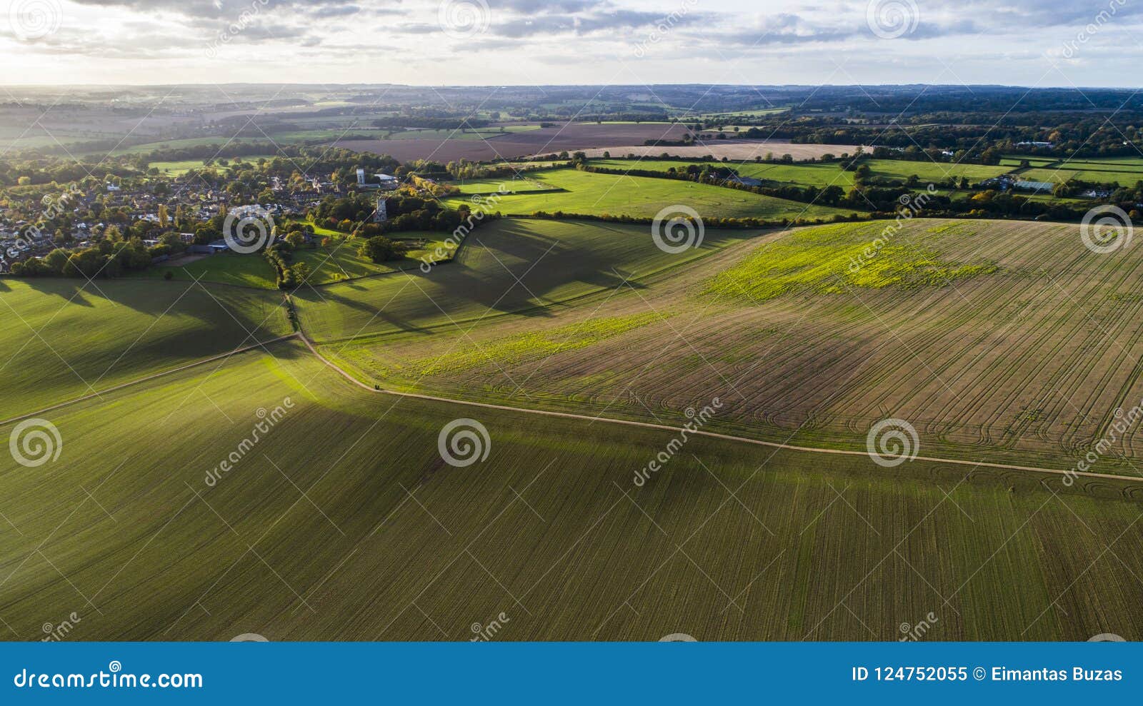 Sunset at Codicote in Hertfordshire England Stock Image - Image of ...
