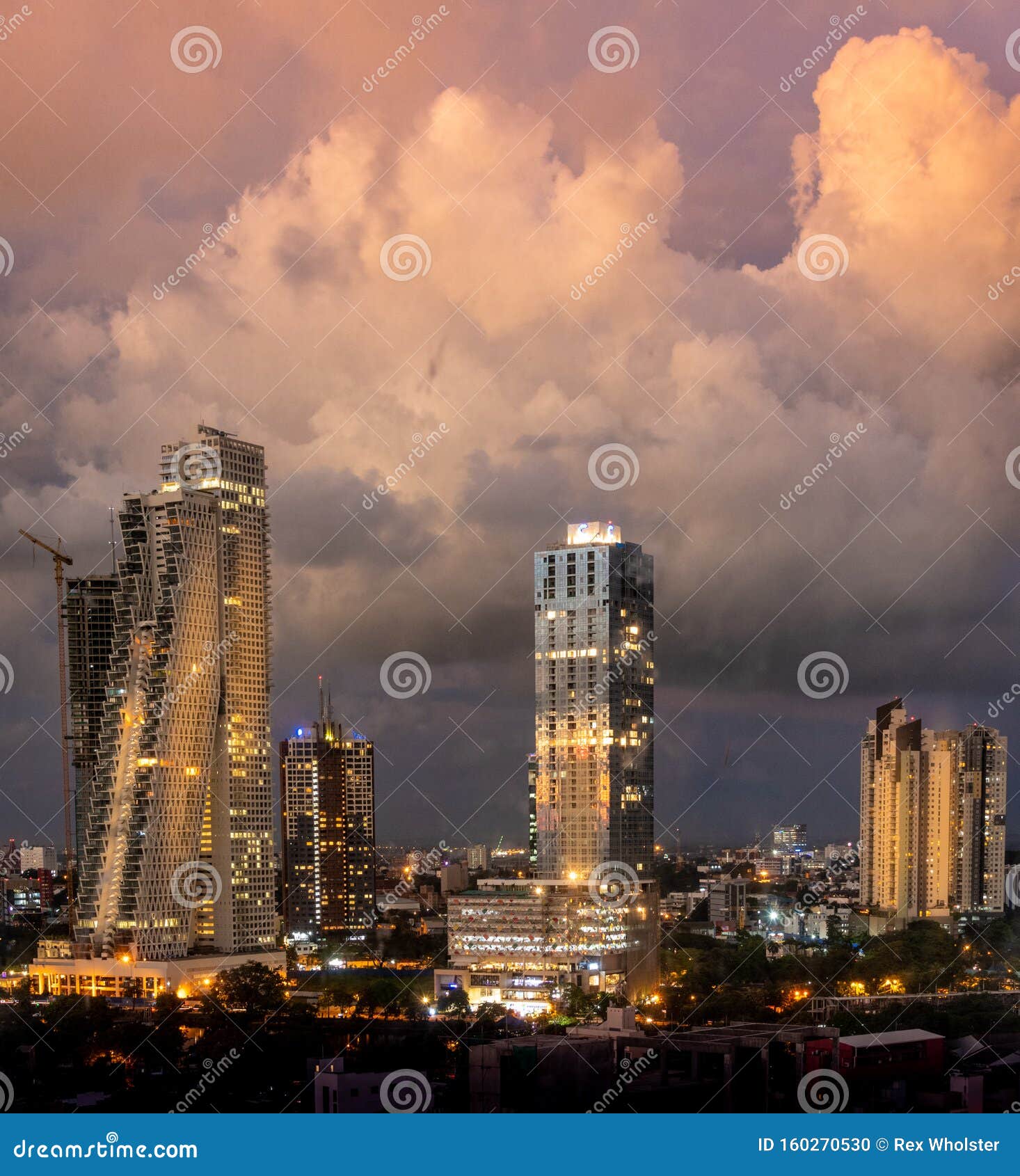 Skyline of Colombo at Twilight Stock Photo - Image of lanka, skyline ...