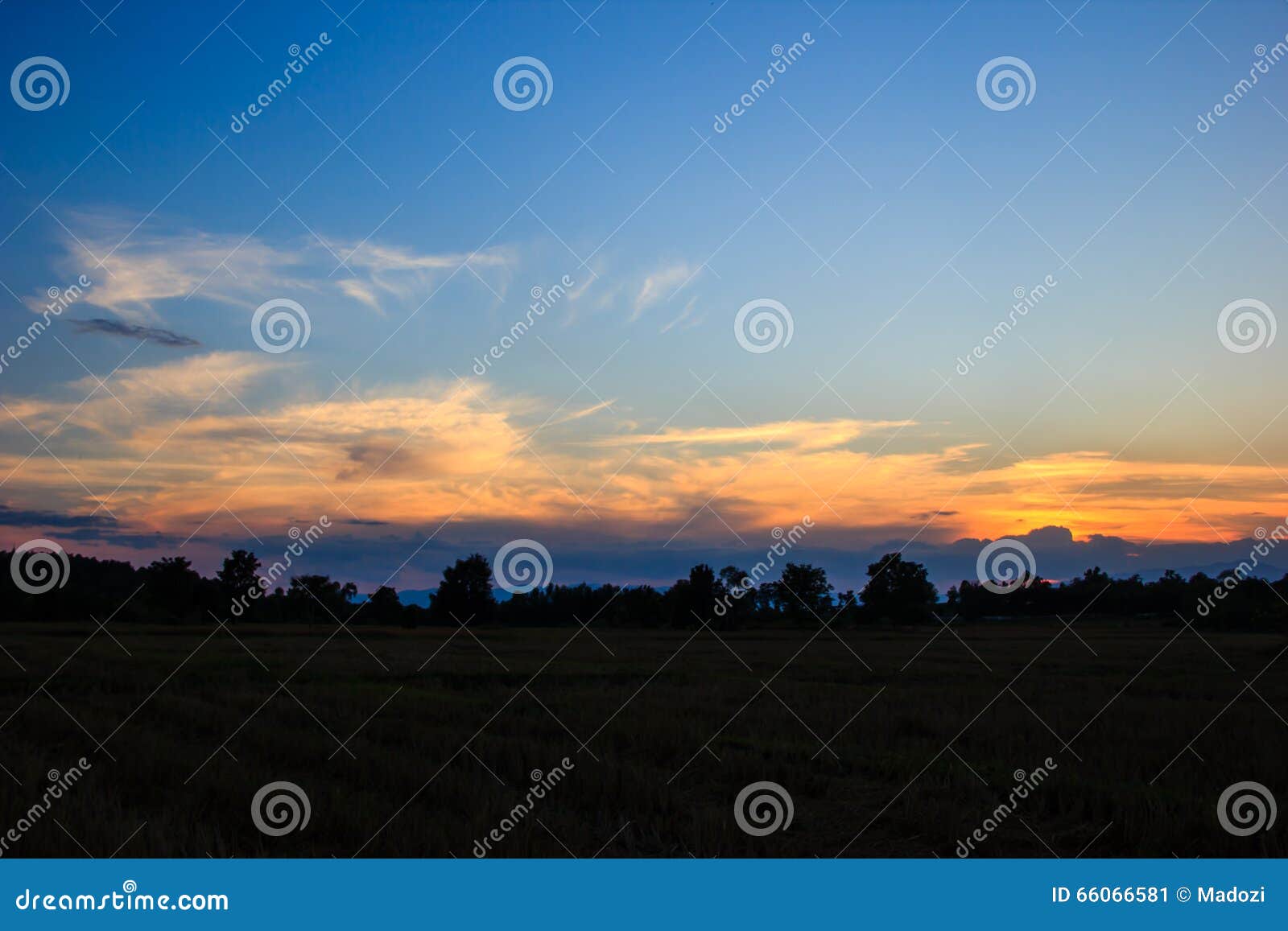 Sunset with color gradient stock image. Image of bright - 66066581